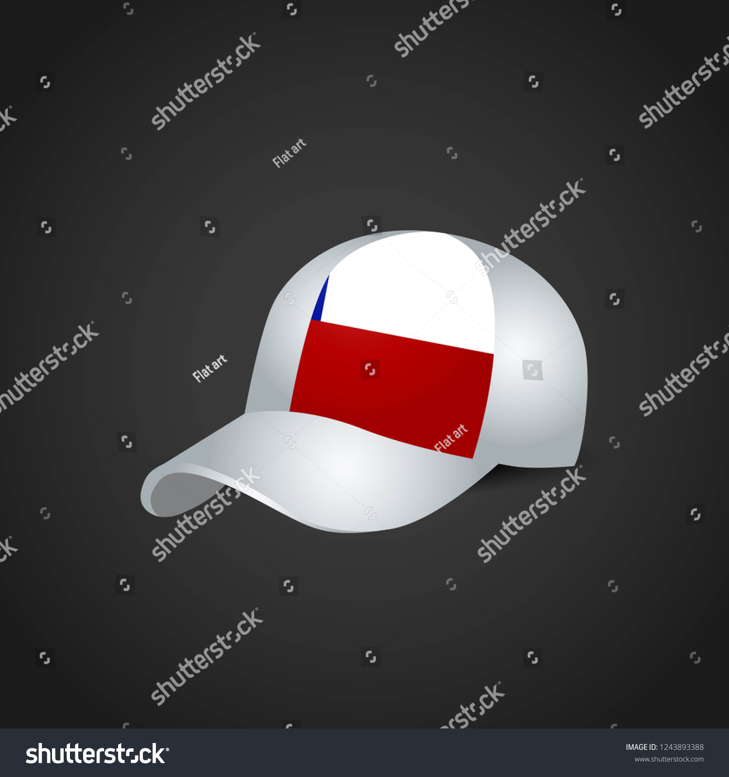 Chile Flag On Cap Stock Vector (Royalty Free) 1243893388 | Shutterstock