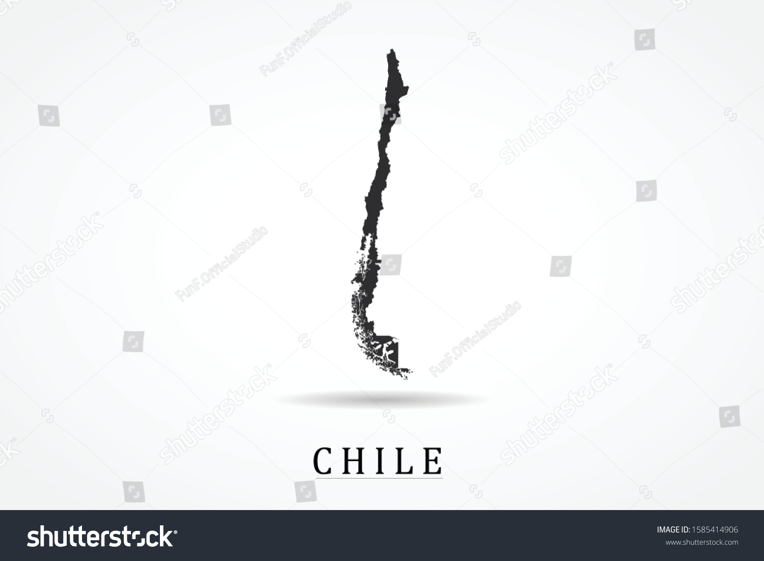 Chile Map World Map International Vector: vector de stock (libre de ...