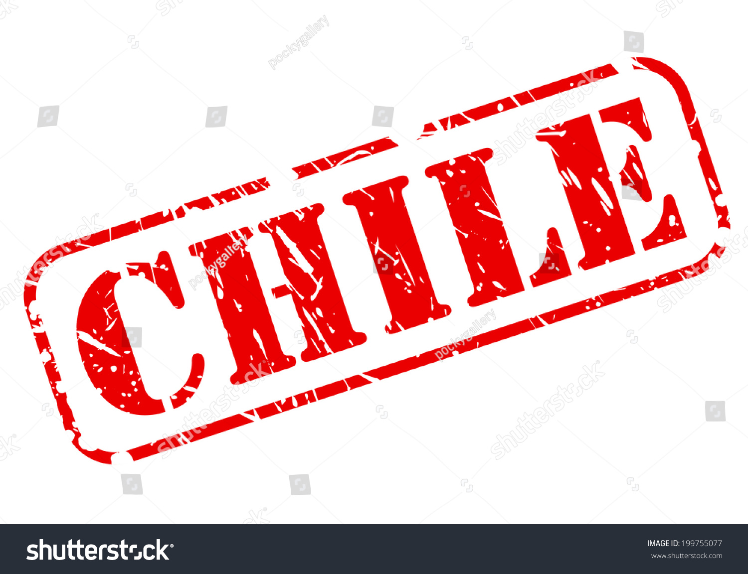Chile Red Stamp Text On White Stock Vector (Royalty Free) 199755077 ...