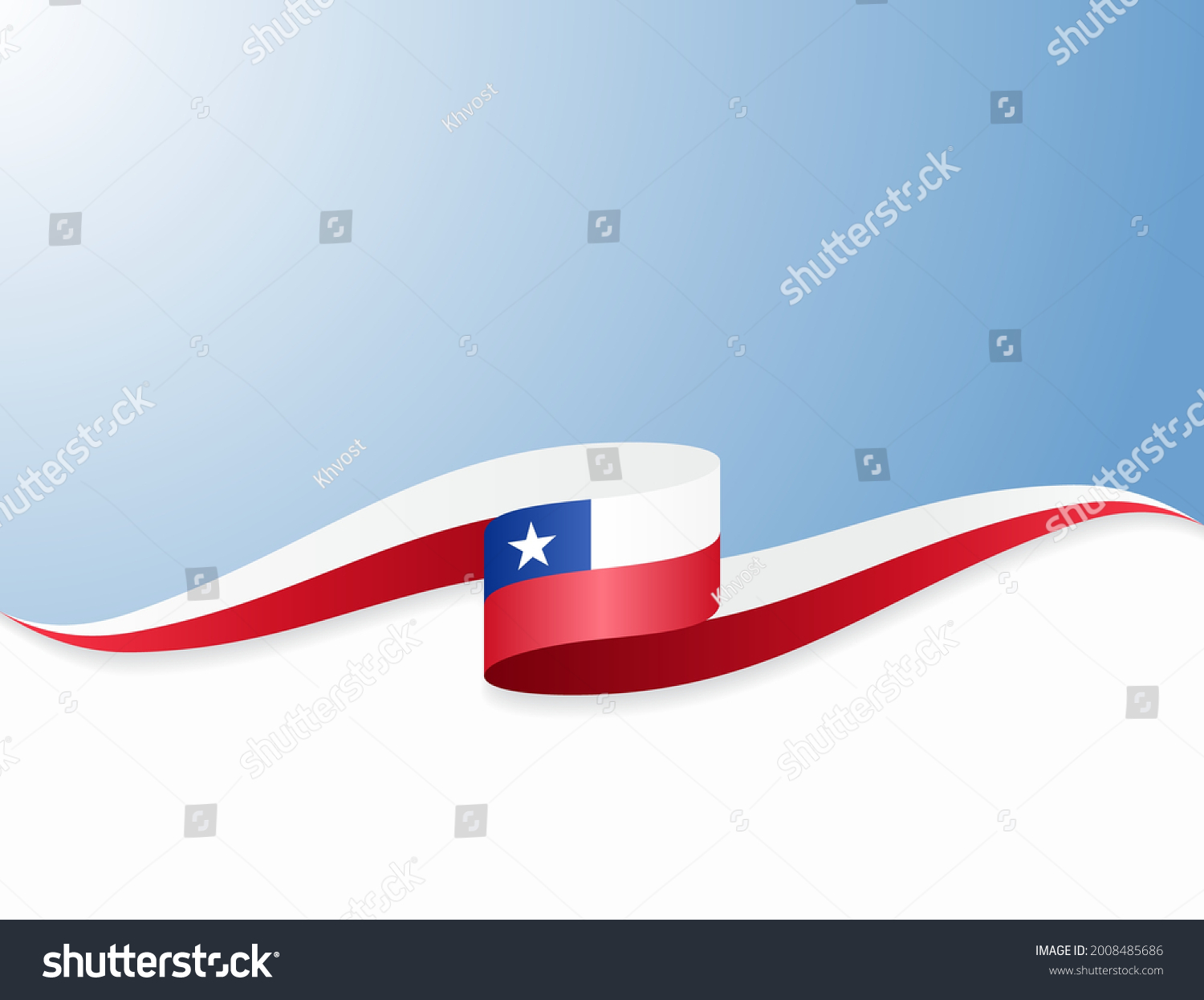 Chilean Flag Wavy Abstract Background Vector Stock Vector (Royalty Free ...