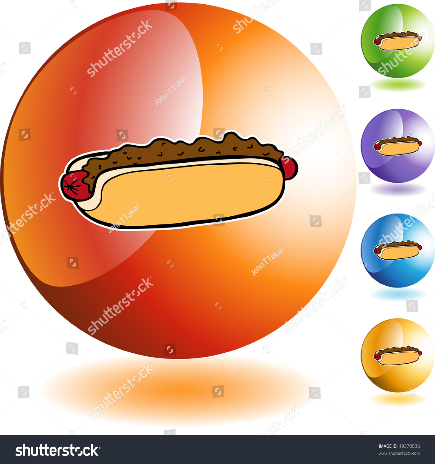 Chili Dog Stock Vector 49370536 - Shutterstock