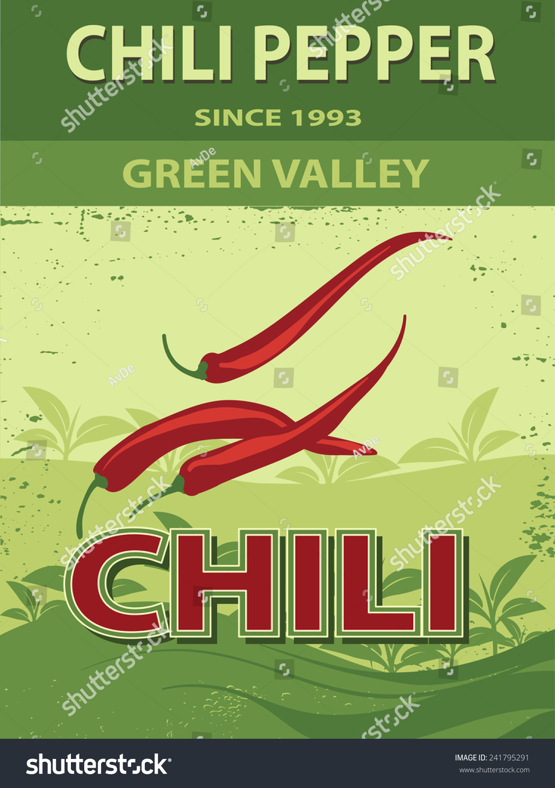 Chili Pepper Poster Stock Vector (Royalty Free) 241795291