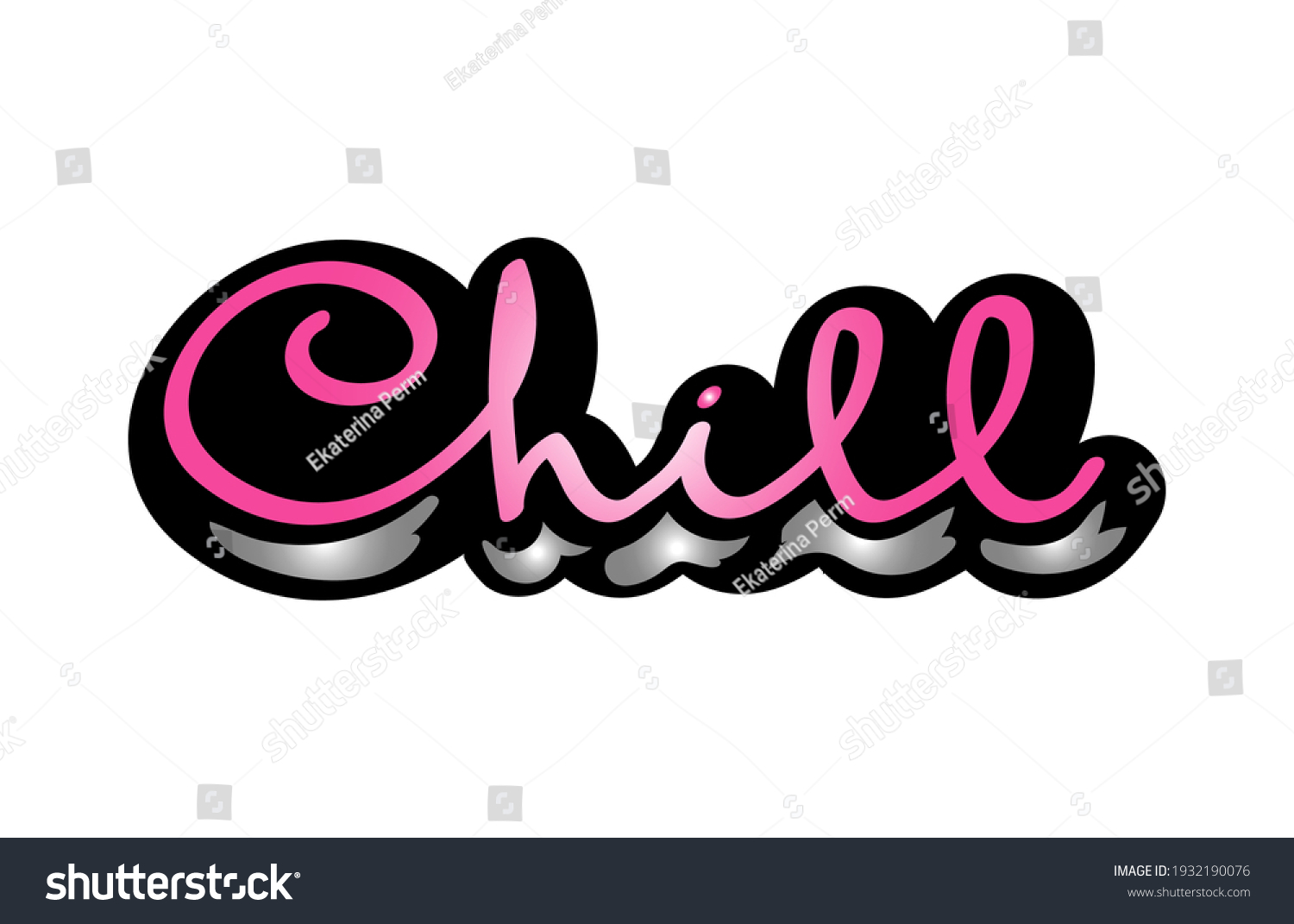 Chill Vector Cursive Colorful Script Vector Stock Vector (Royalty Free ...