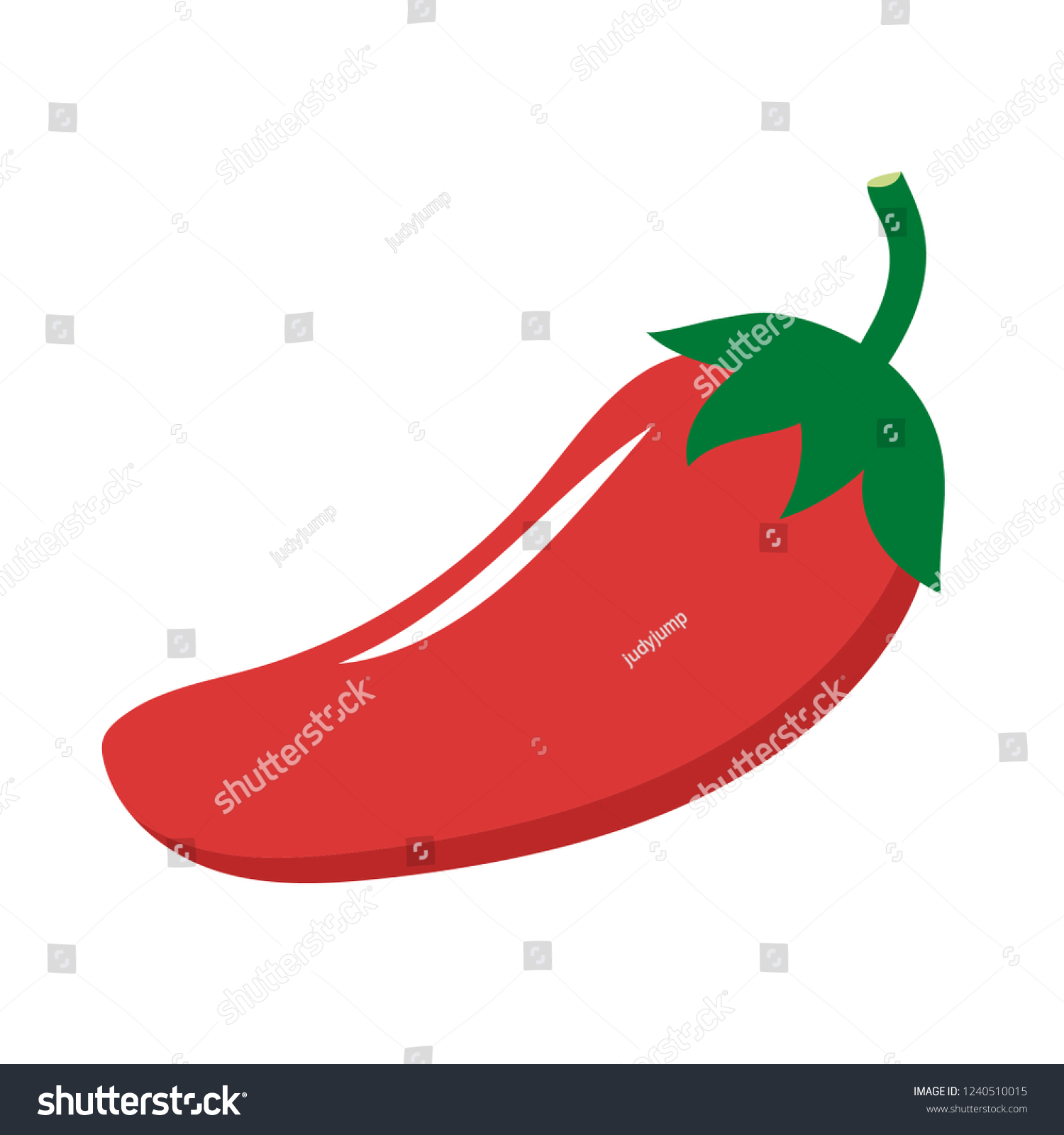 Chilli Cartoon Vector Symbol Logo Stock Vector (Royalty Free) 1240510015