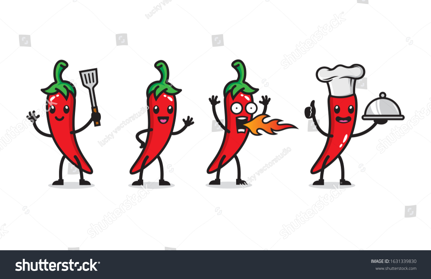 Chilli Mascot Character Vector Design: เวกเตอร์สต็อก (ปลอดค่าลิขสิทธิ์ ...