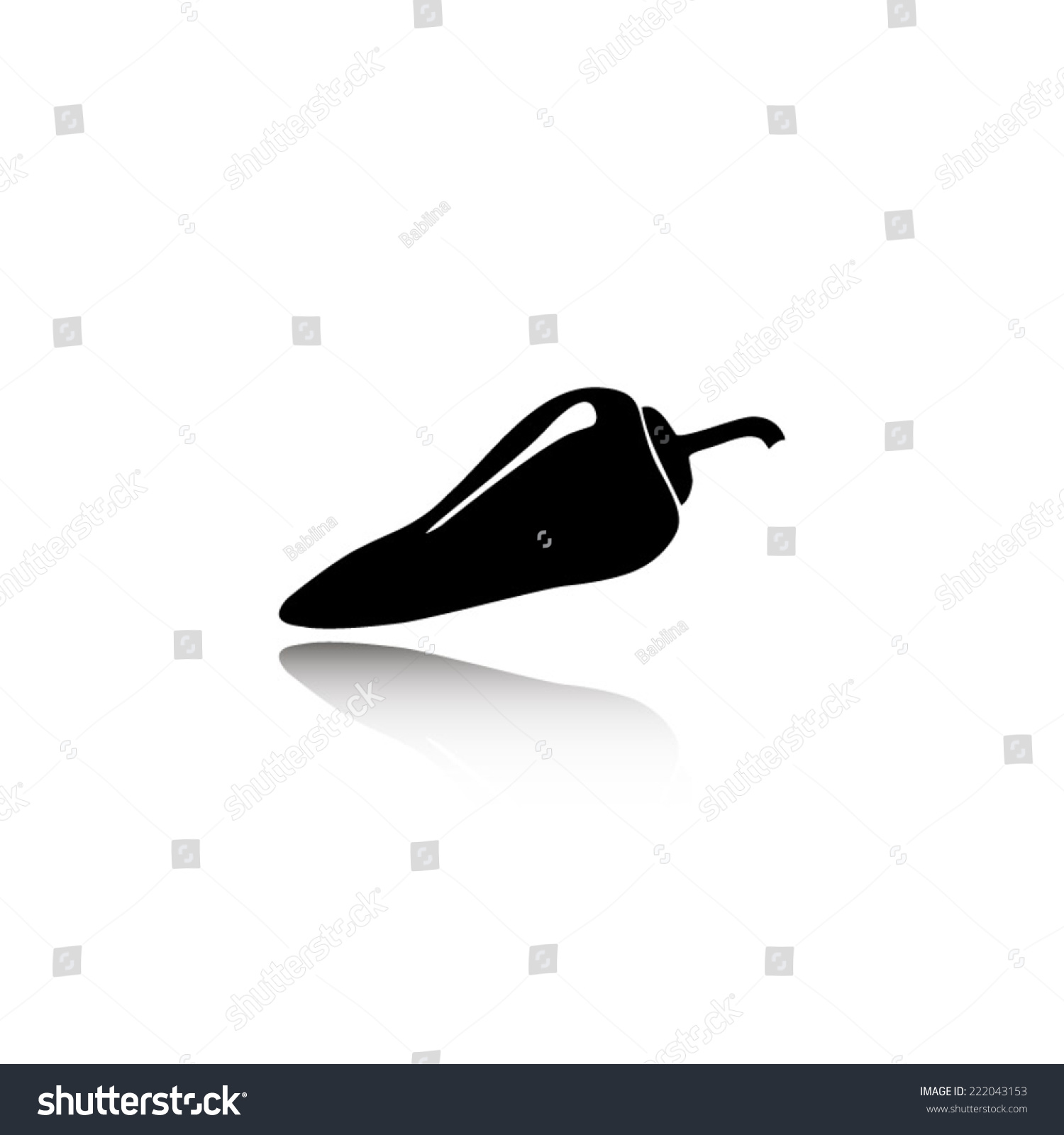 Chilli Pepper Icon Black Vector Illustration: เวกเตอร์สต็อก (ปลอดค่า ...
