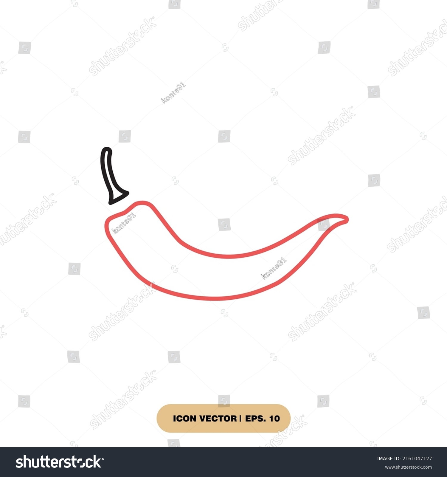 Chilli Pepper Icons Symbol Vector Elements Stock Vector (Royalty Free ...