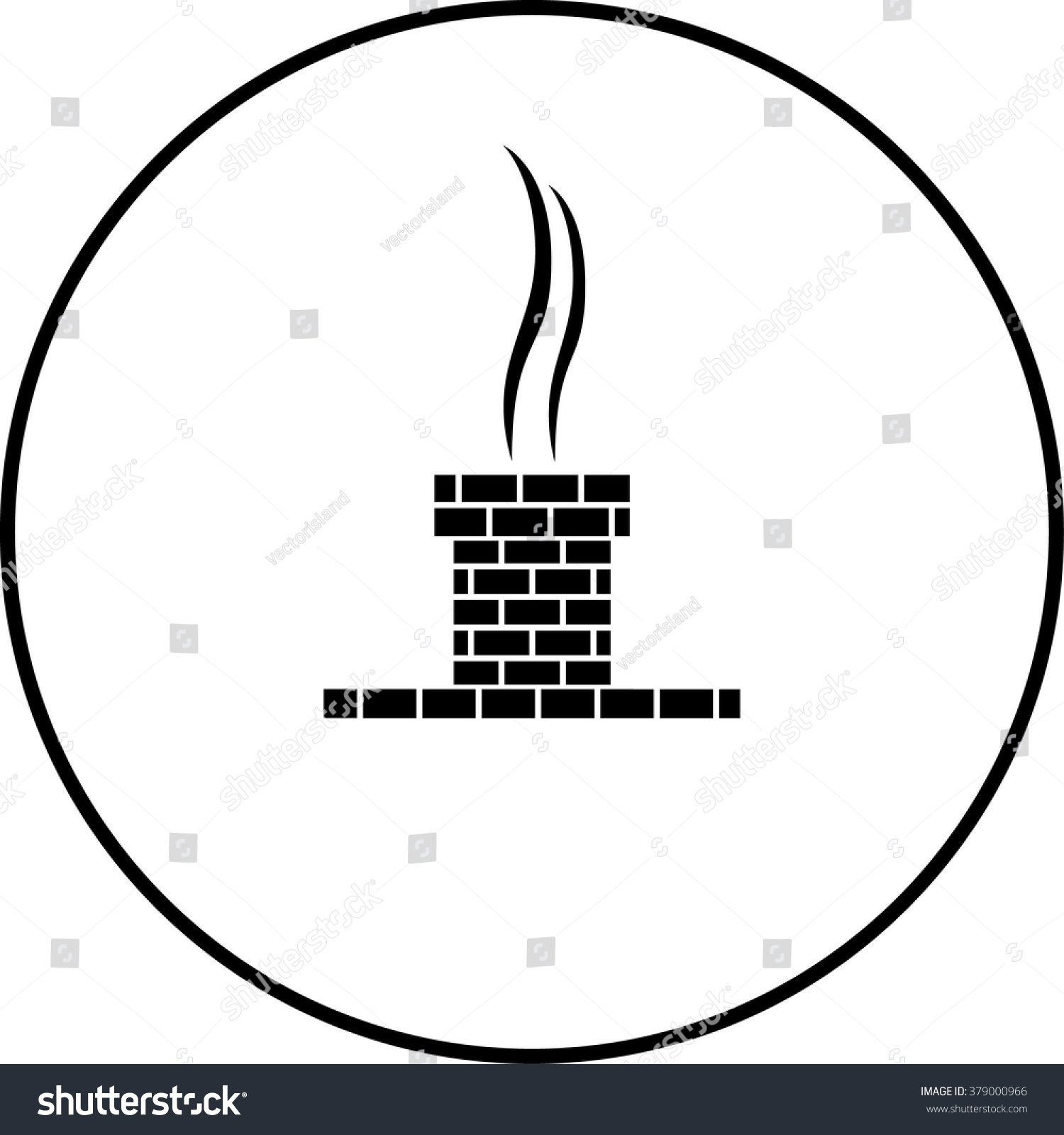 Chimney Symbol Stock Vector 379000966 - Shutterstock