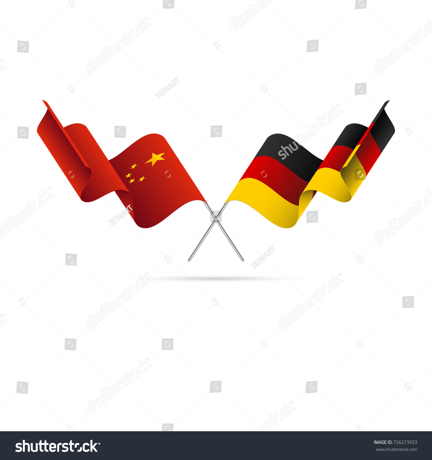 China Germany Flags Vector Illustration Stock Vector (Royalty Free ...