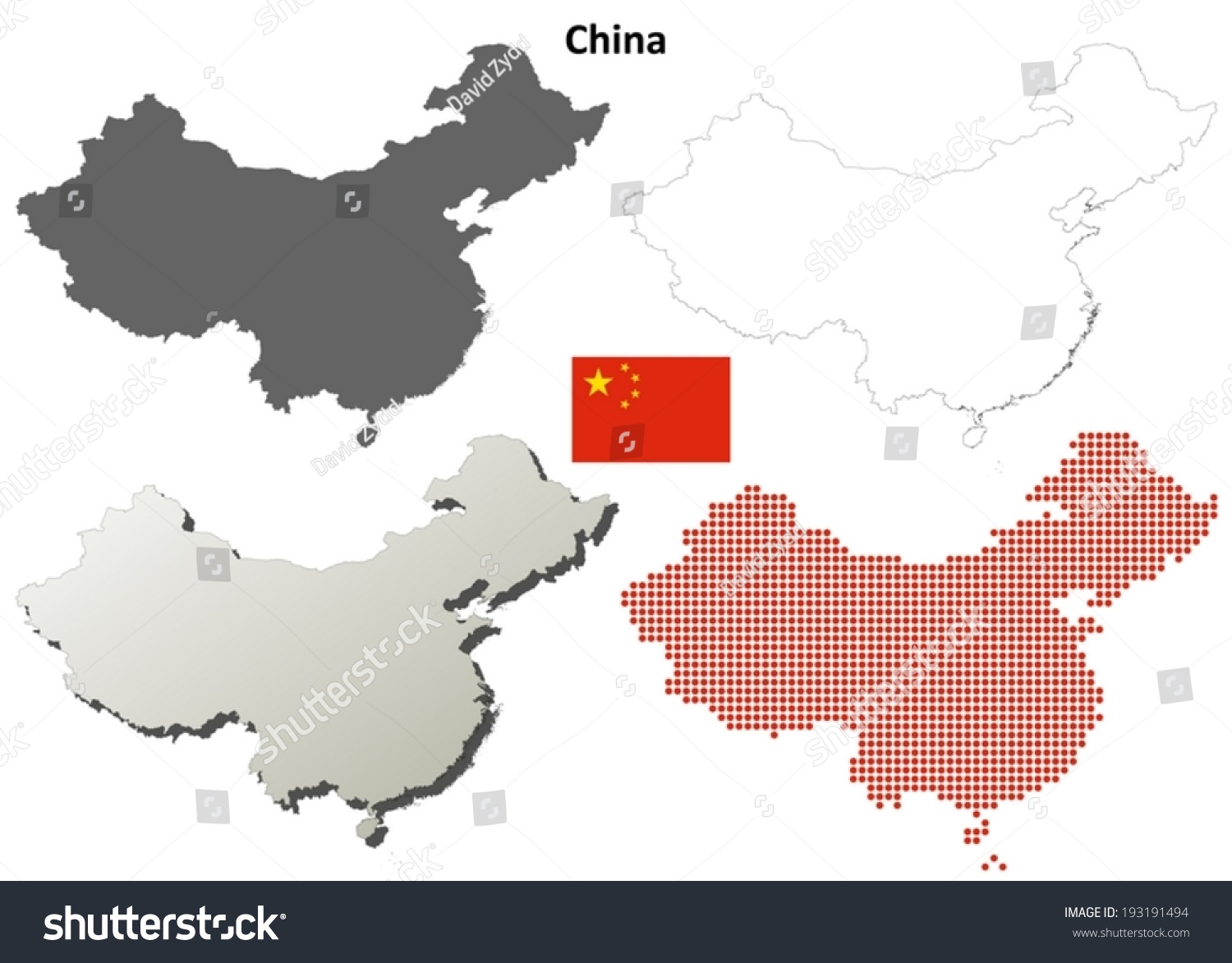 China Blank Detailed Outline Map Set: เวกเตอร์สต็อก (ปลอดค่าลิขสิทธิ์ ...