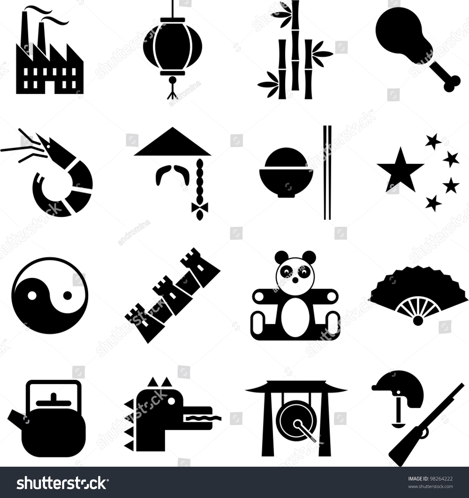 China Icons Stock Vector 98264222 : Shutterstock
