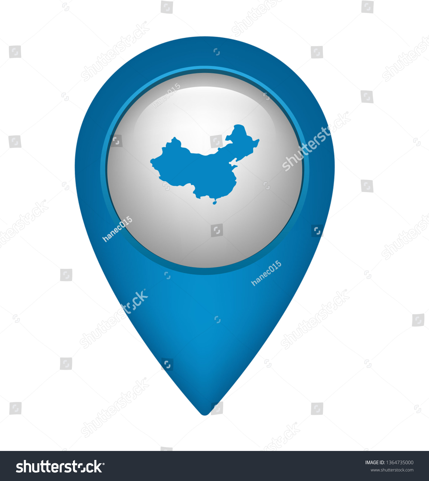 China Map Map Pin Stock Vector (Royalty Free) 1364735000 | Shutterstock