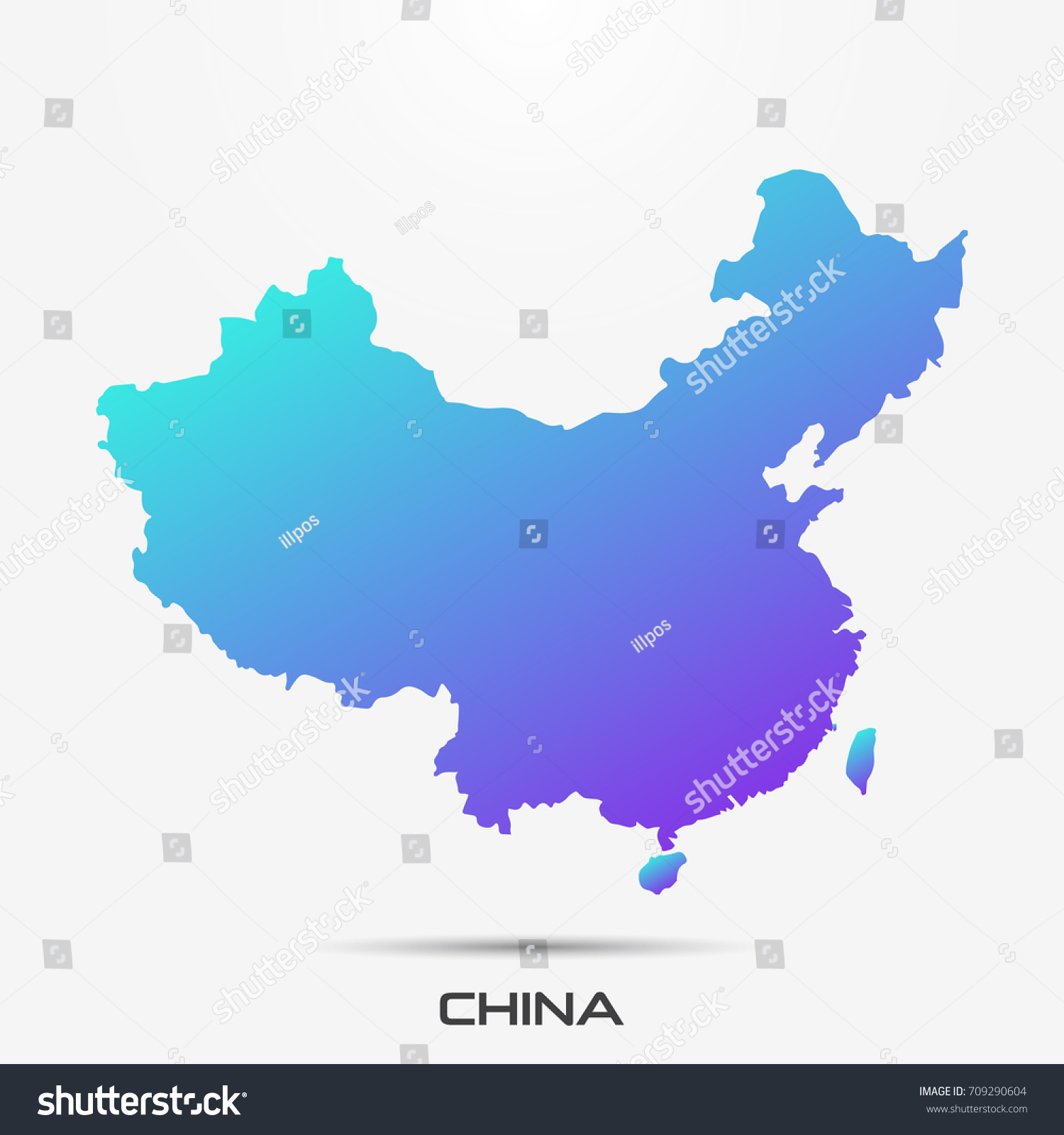 China Mapborder Purpleturquoise Gradient Vector Illustration Stock ... China Mapborder Purpleturquoise Gradient Vector Illustration Stock ...