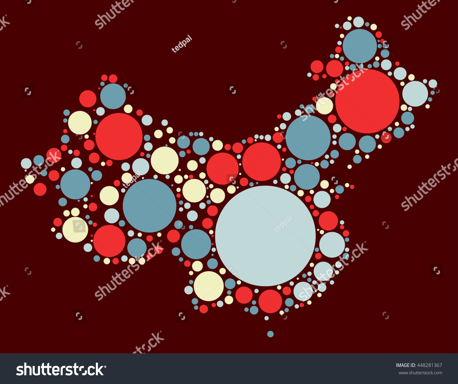 China Map Shape Vector Design By Stock Vector (Royalty Free) 448281367