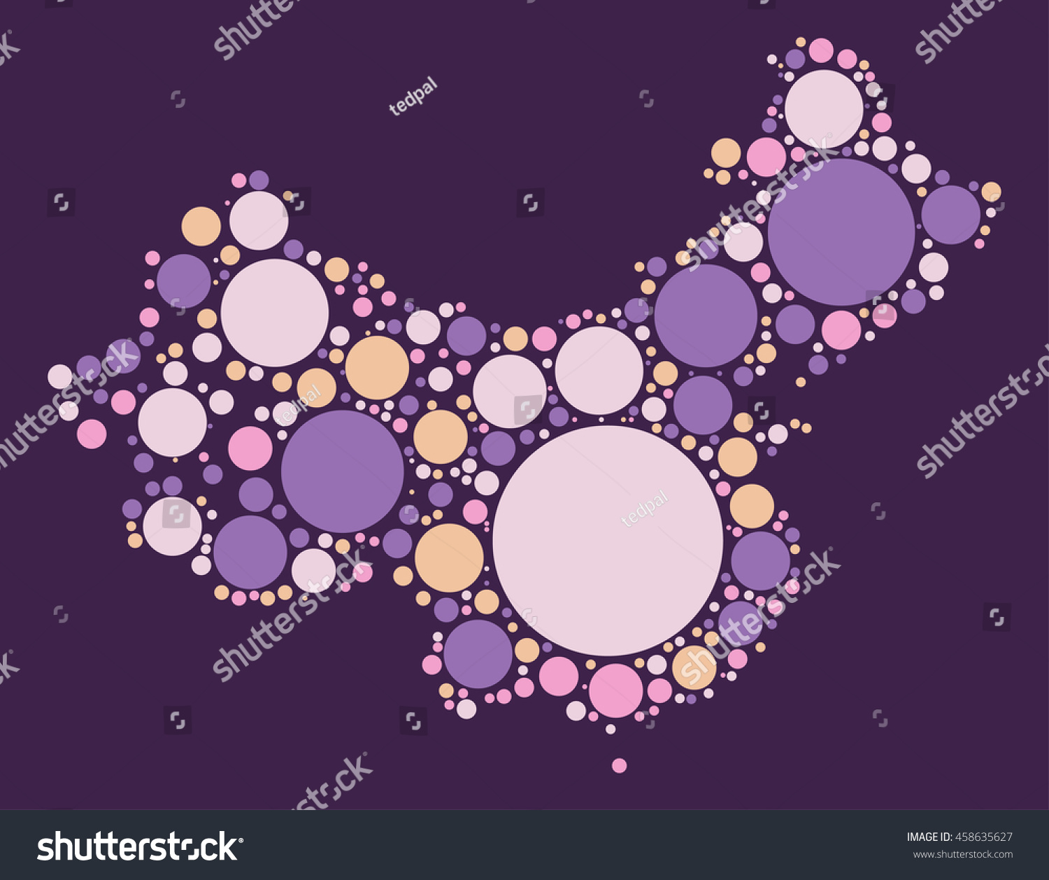 China Map Shape Vector Design By Stock Vector (Royalty Free) 458635627 ...
