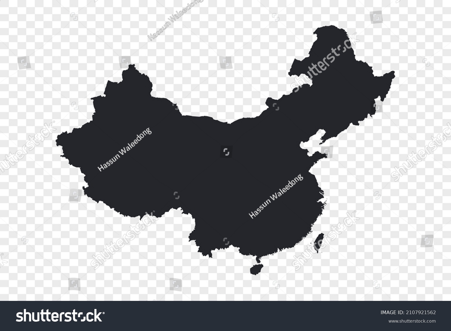 China Map Vector Not Isolated On Stock Vector (Royalty Free) 2107921562 ...