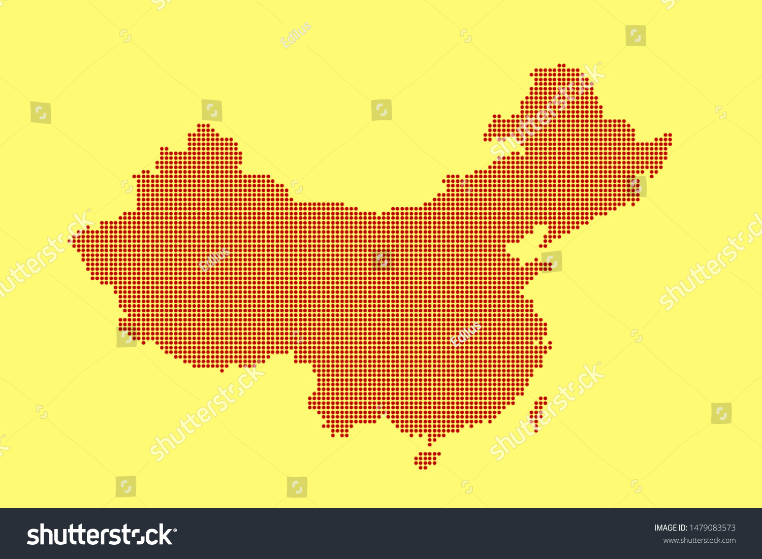 China Pixel Map Vector Illustration Halftone Stock Vector (Royalty Free ...