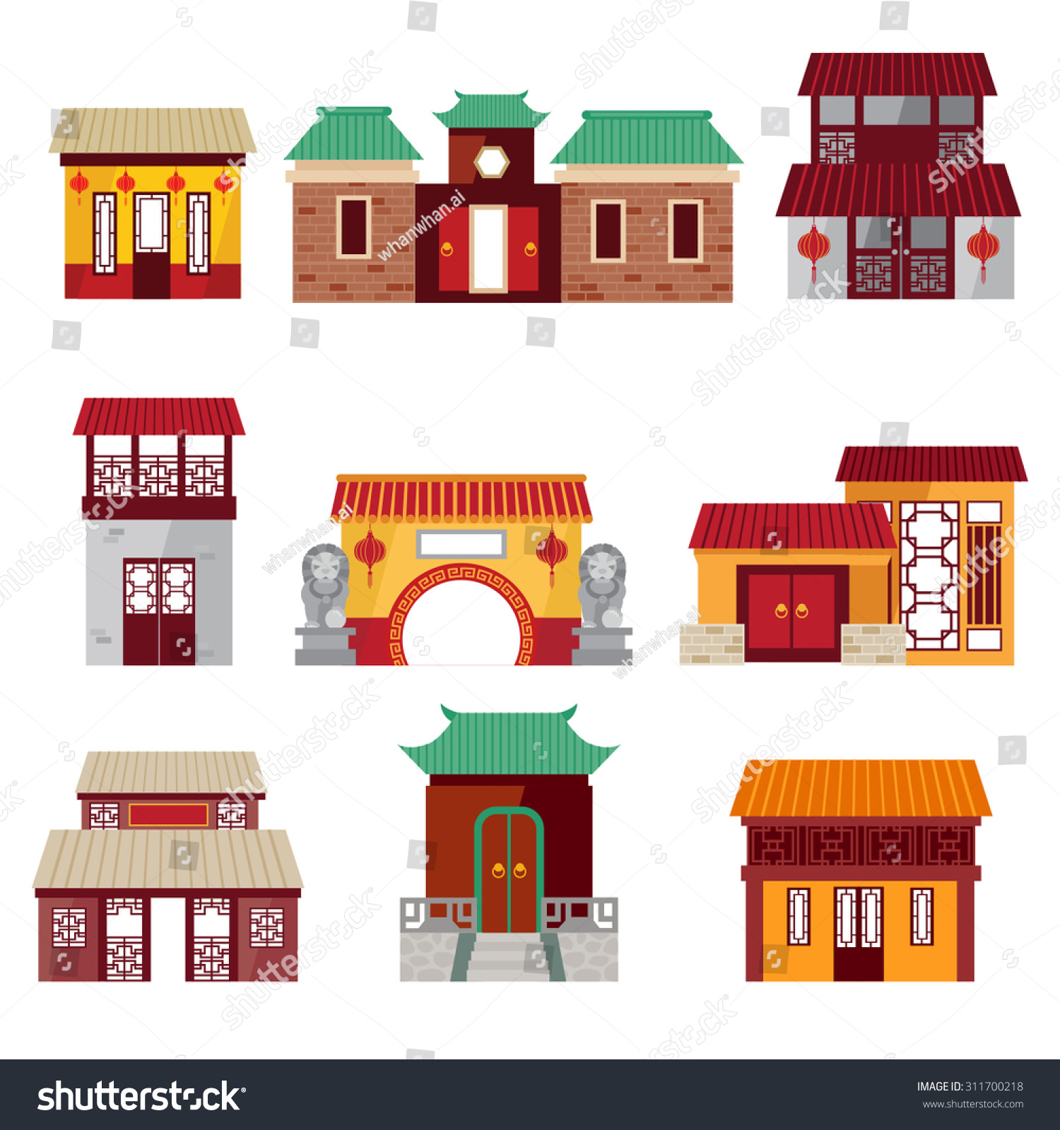 Chinatown Stock Vector (Royalty Free) 311700218 - Shutterstock