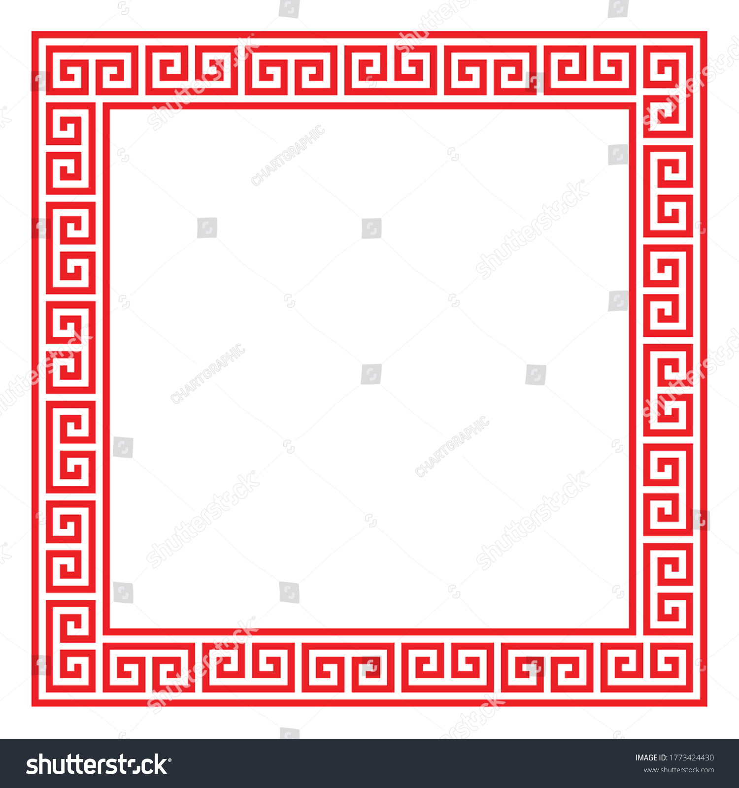 Chinese Border Frame Vector Text Card 库存矢量图（免版税）1773424430 | Shutterstock