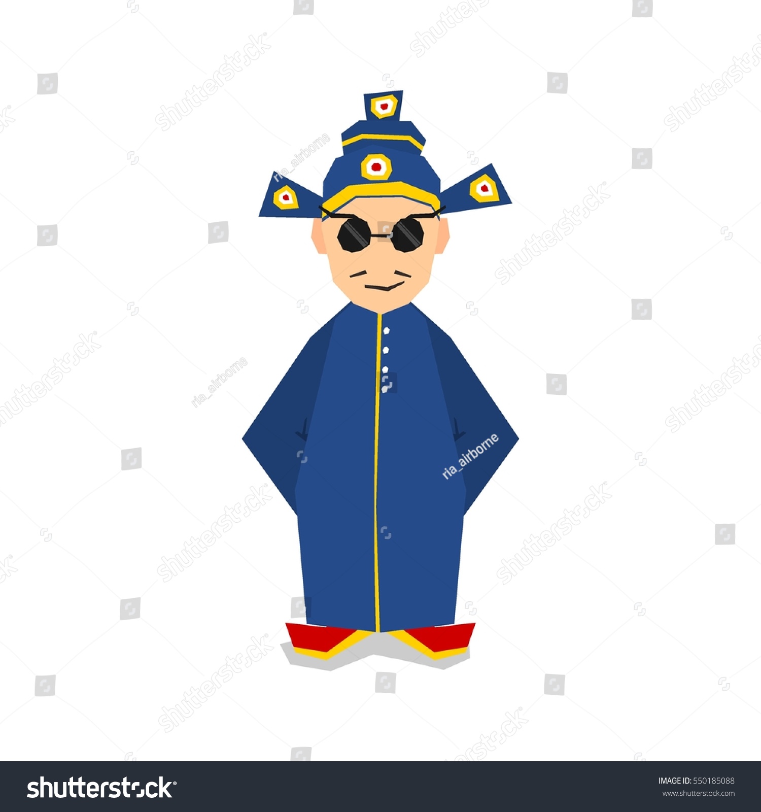 Chinese Cartoon Character Stock Vector (Royalty Free) 550185088