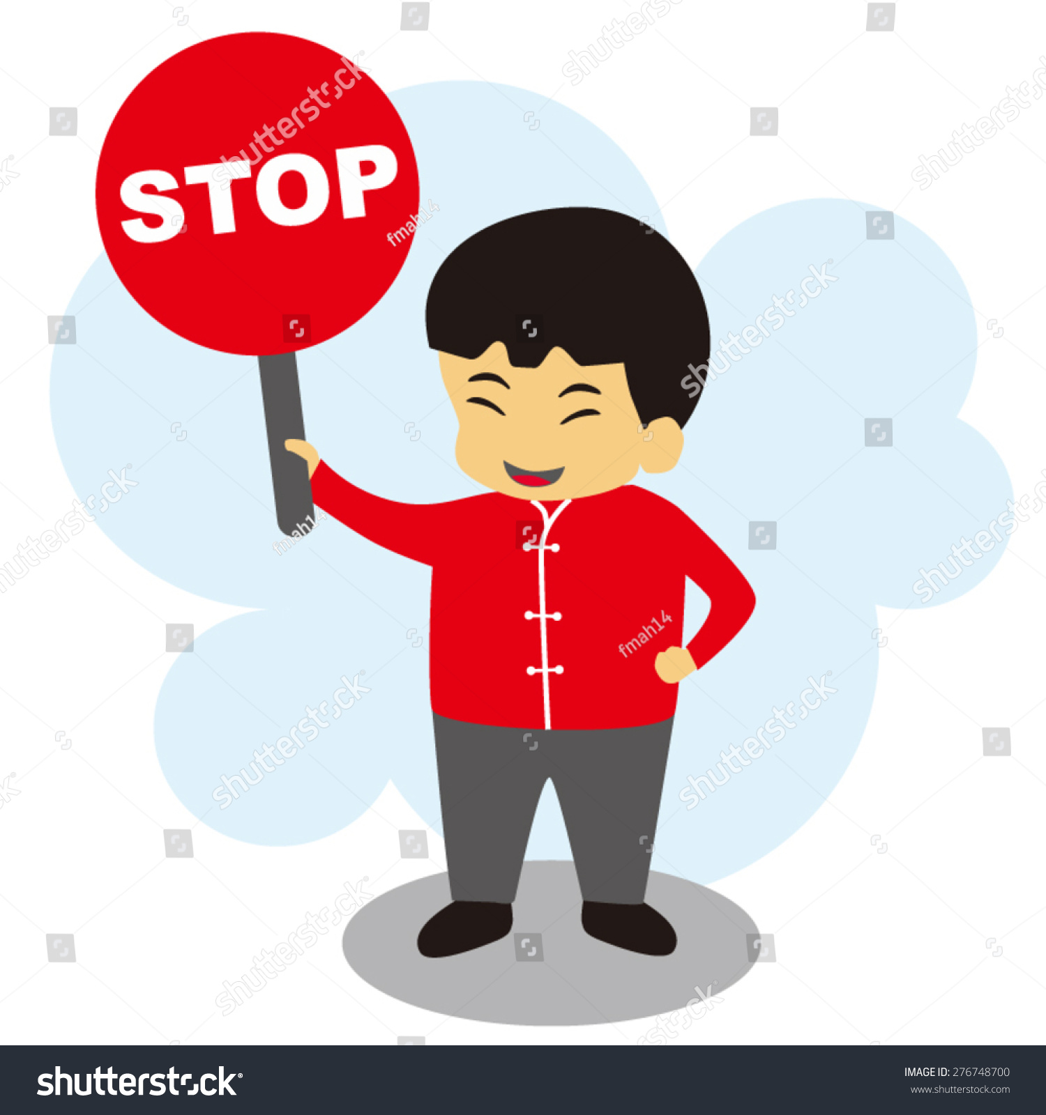 Chinese Cartoon Character Eps 10 Vector Stock Vector (Royalty Free ...