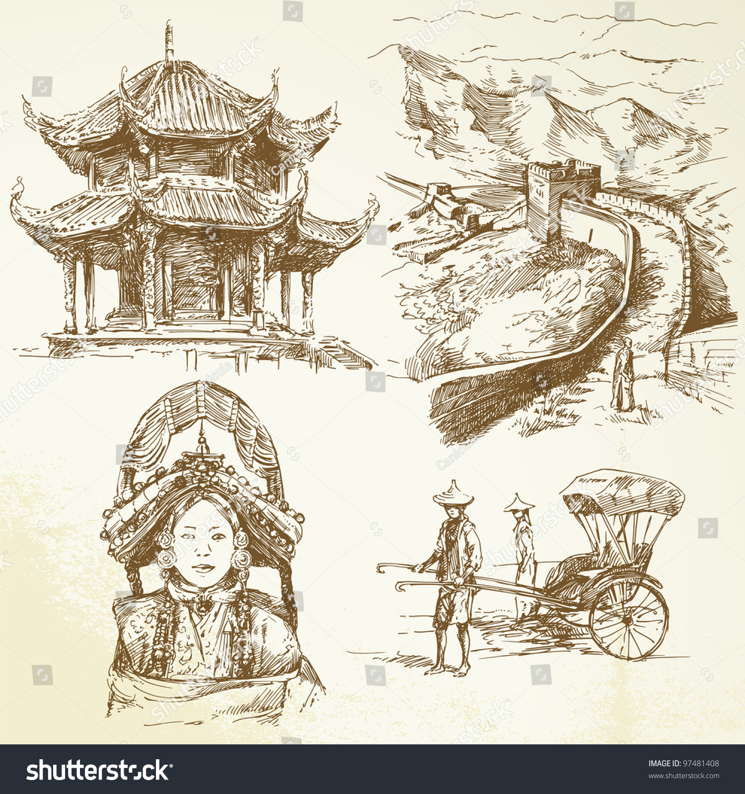312 Drawn great wall of china Images, Stock Photos & Vectors | Shutterstock
