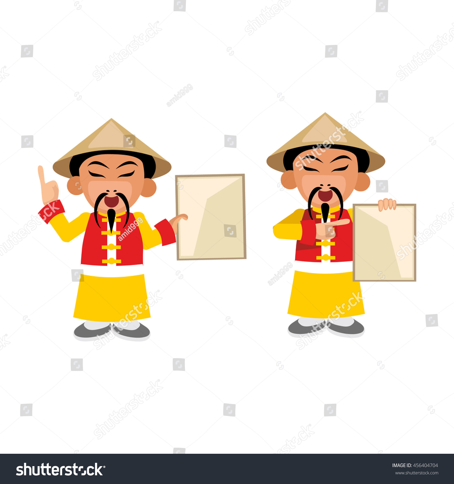 Chinese Man Stock Vector 456404704 - Shutterstock