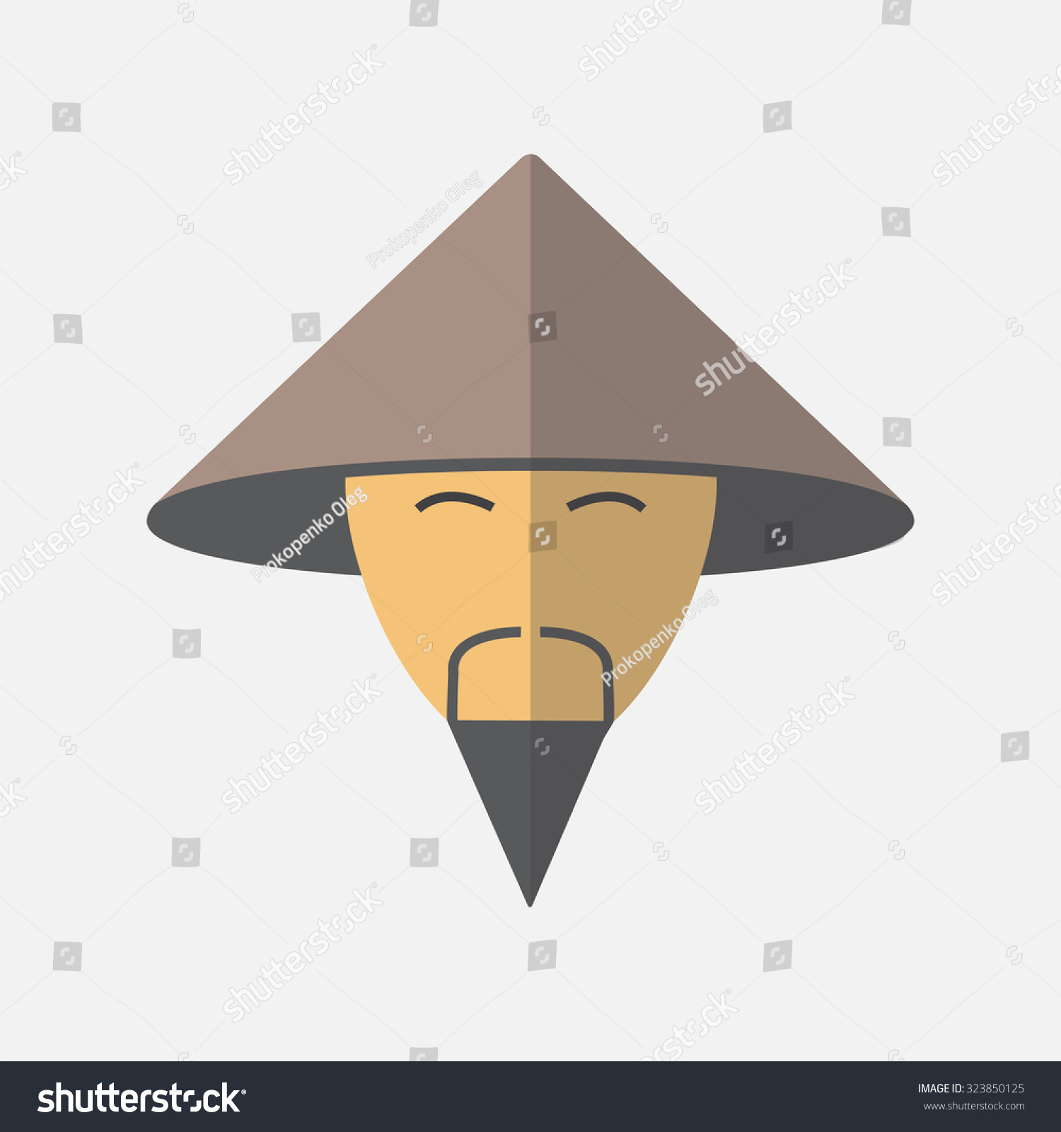 Chinese Man Flat Illustration Stock Vector (Royalty Free) 323850125 ...
