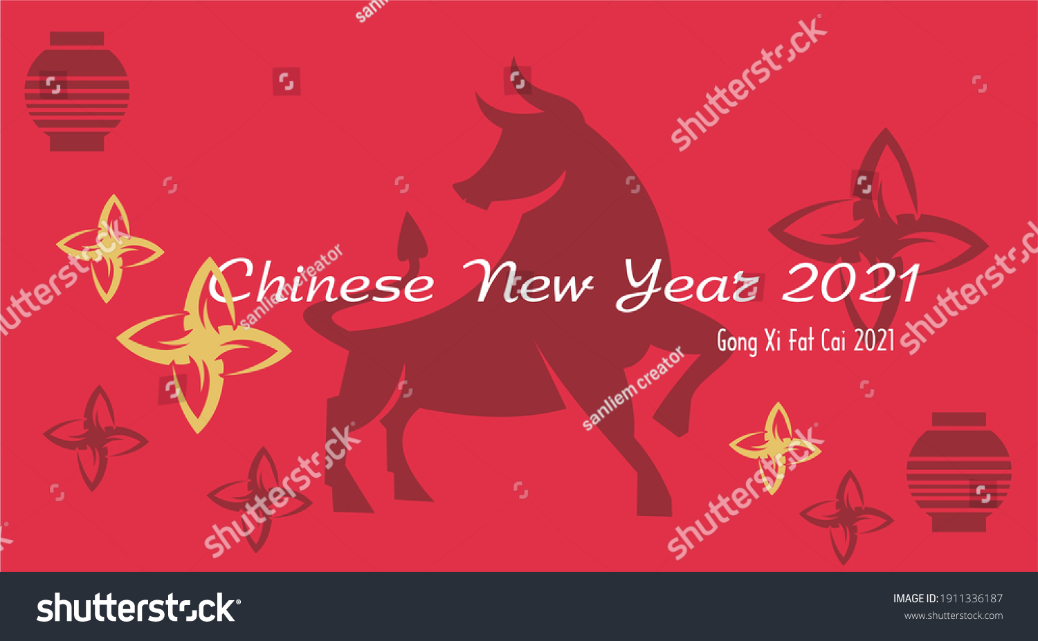 Chinese New Year Logo Vector Stock Vector (Royalty Free) 1911336187 ...