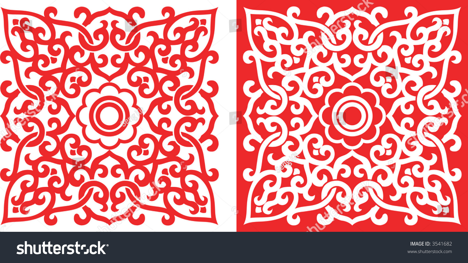 Chinese Pattern Paper Cutting Design Stock Vector (Royalty Free ...
