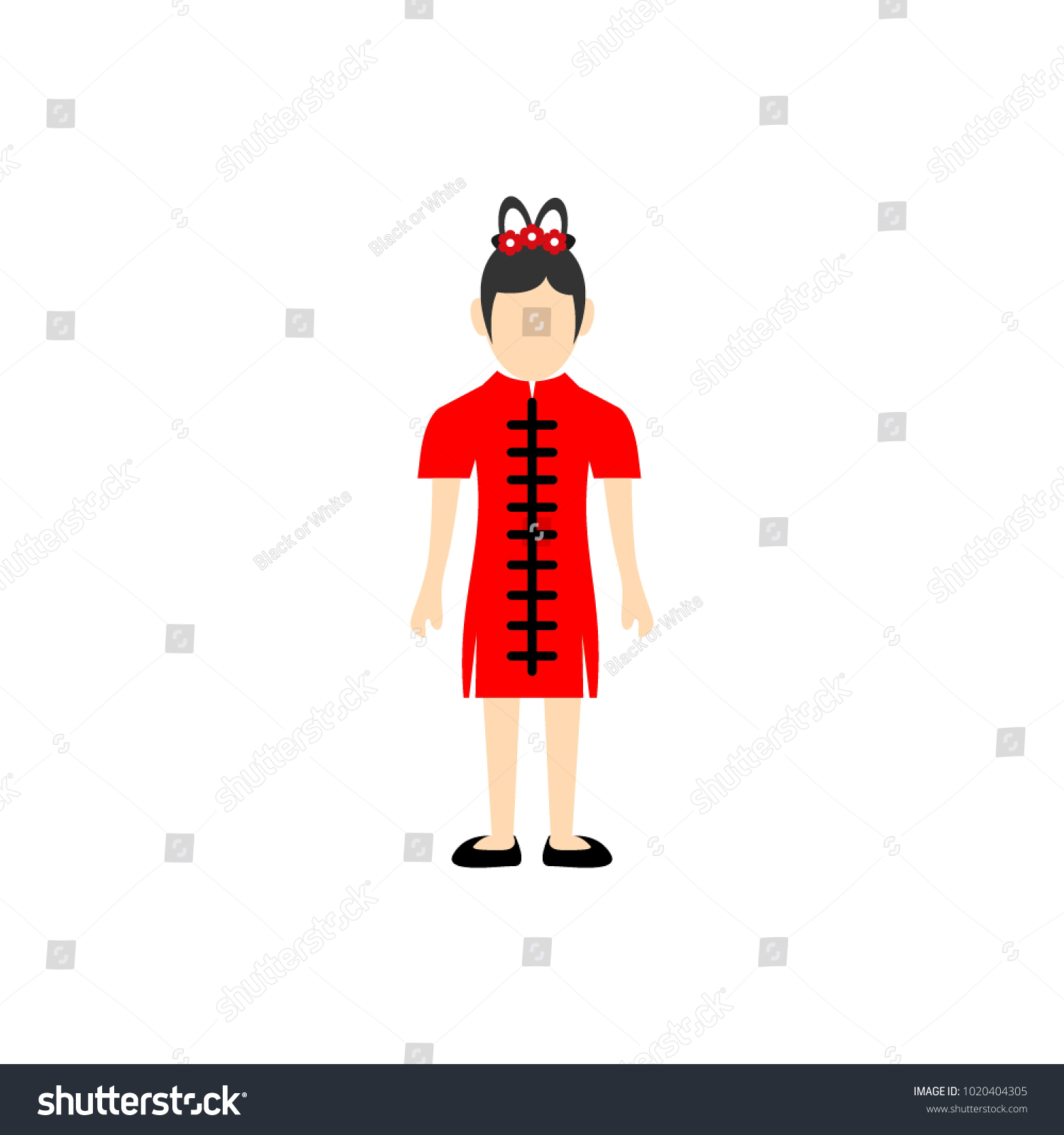 Chinese People Character Vector Stock Vector (Royalty Free) 1020404305 ...