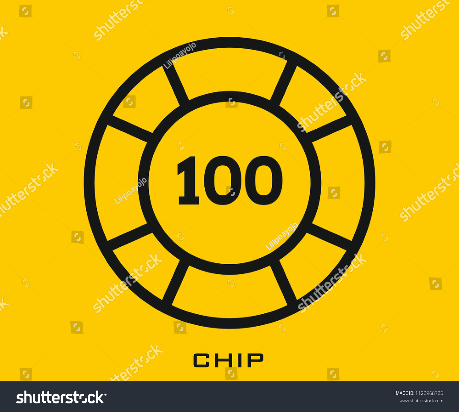 Chip Icon Signs Stock Vector (Royalty Free) 1122968726