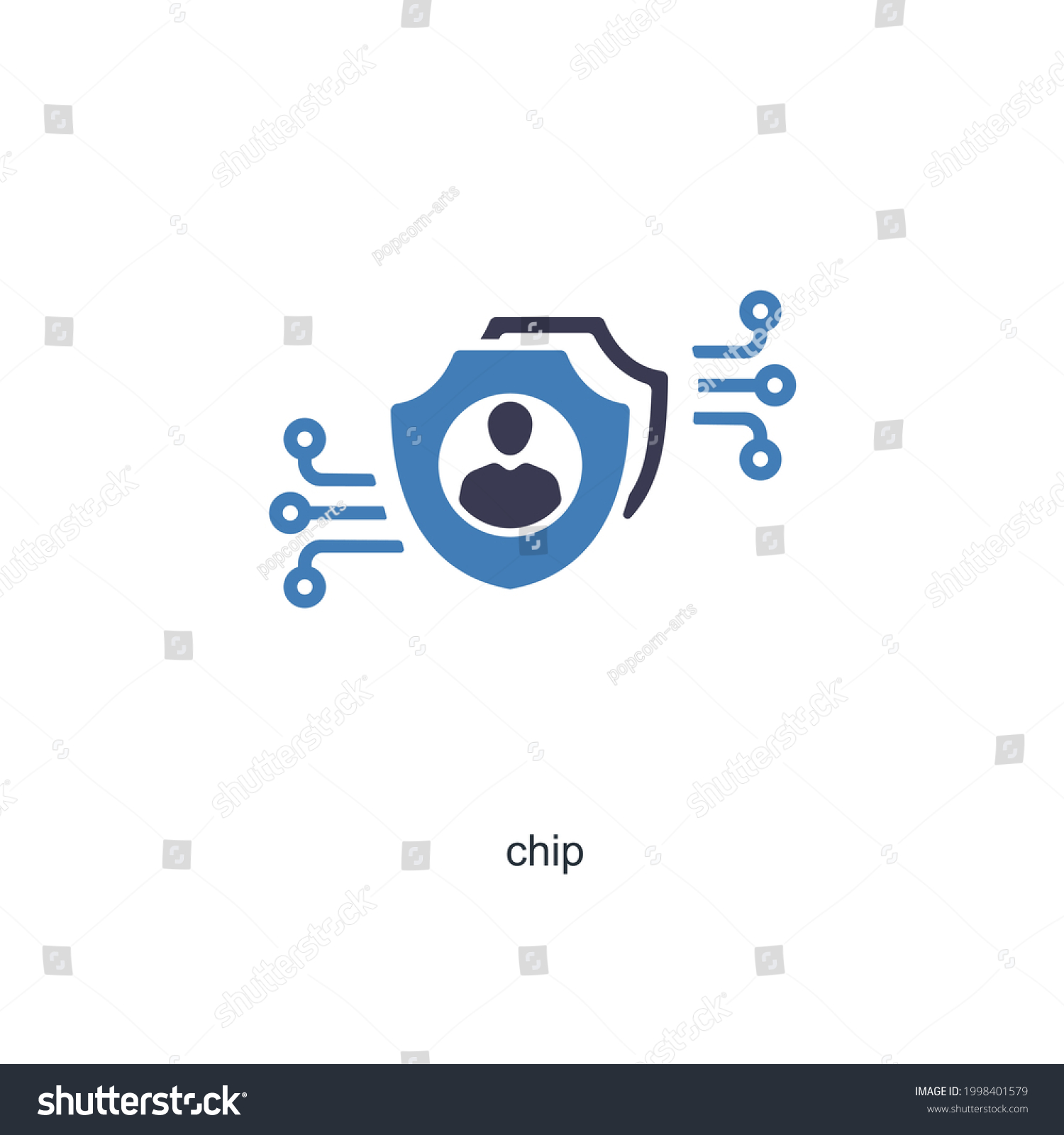 Chip Profile Management Icon Concept Stock Vector (Royalty Free) 1998401579