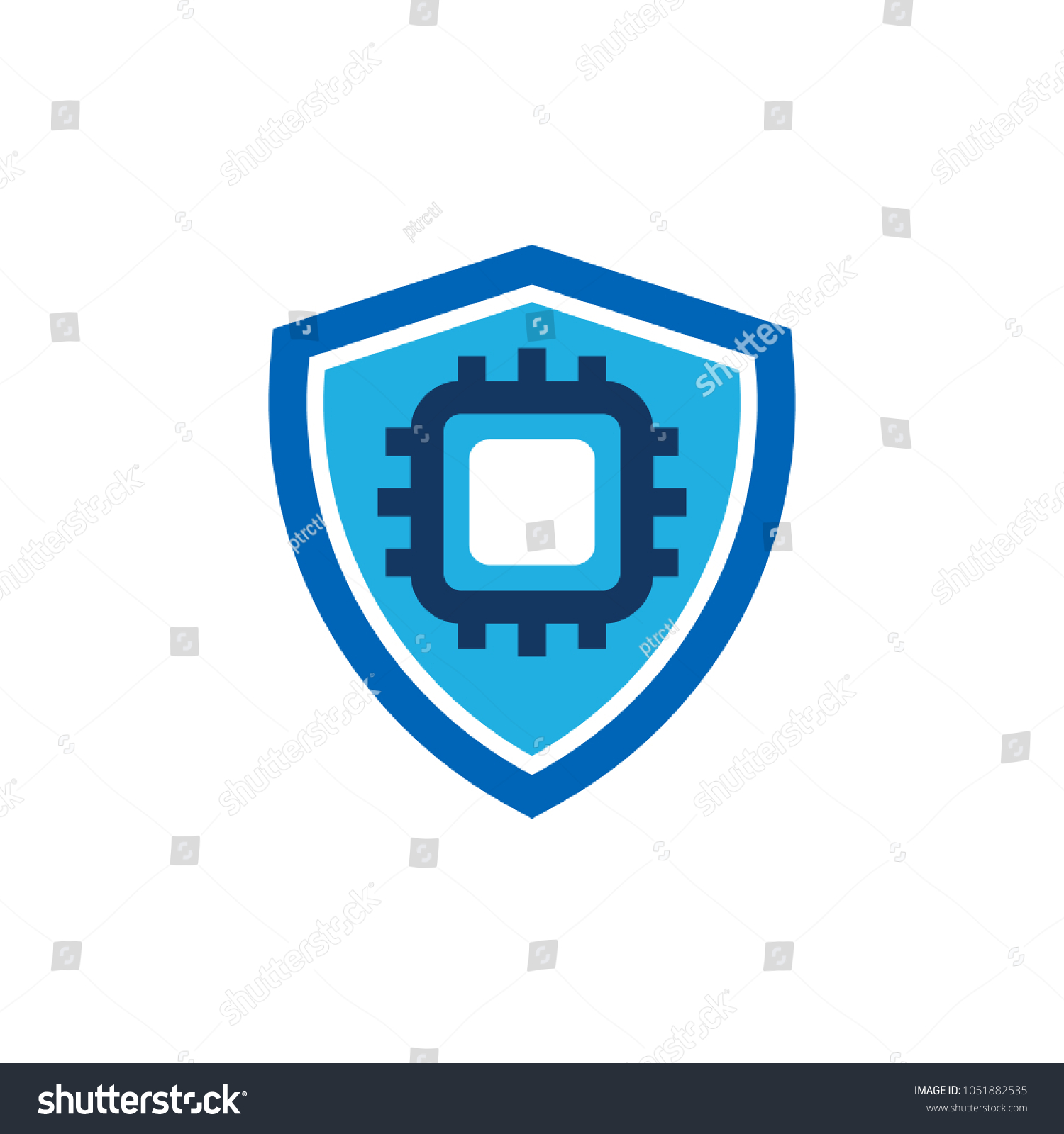 Chip Shield Logo Icon Design Stock Vector (Royalty Free) 1051882535 ...