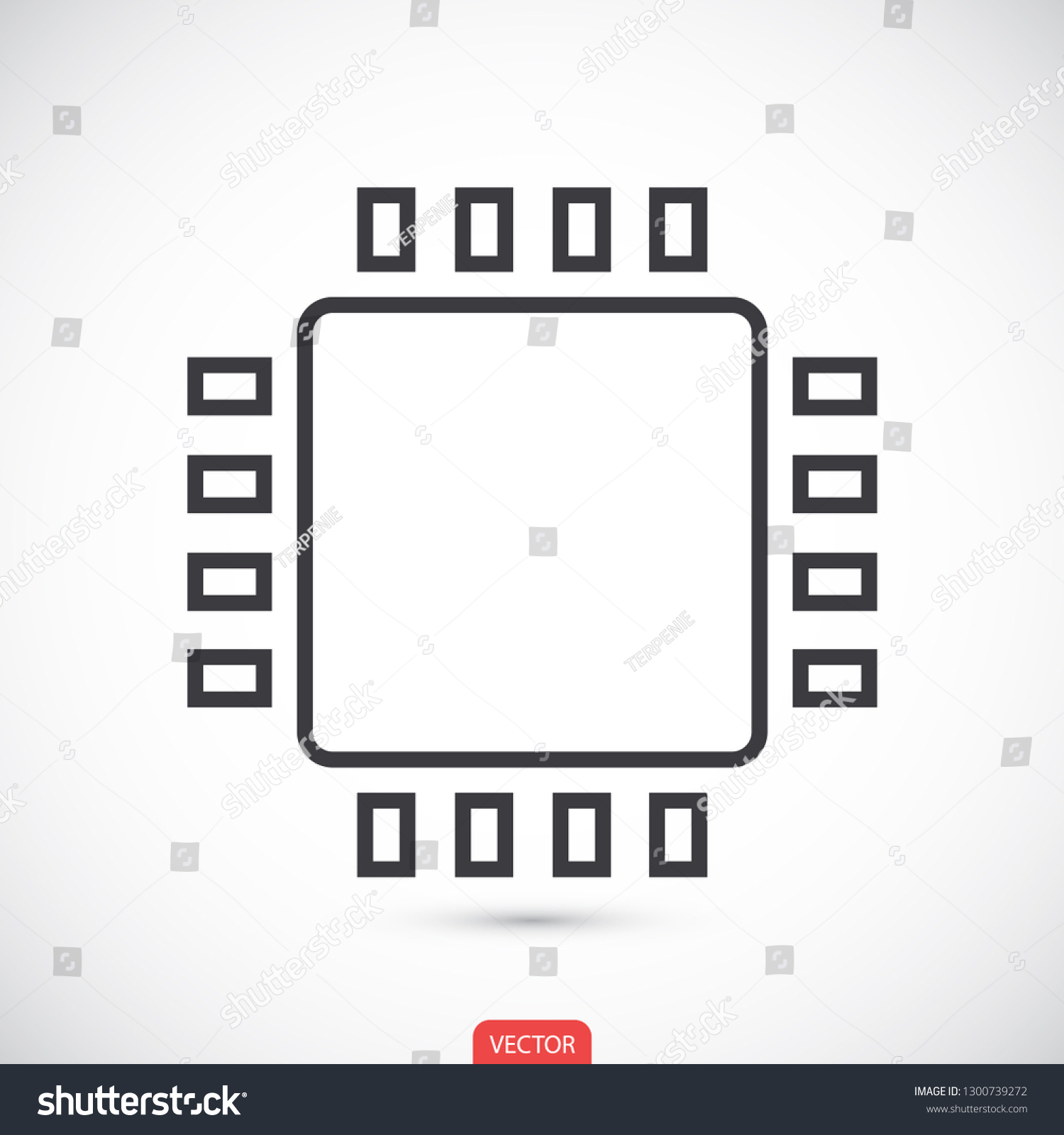 Chip Vector Icon 10 Eps Stock Vector (Royalty Free) 1300739272 ...
