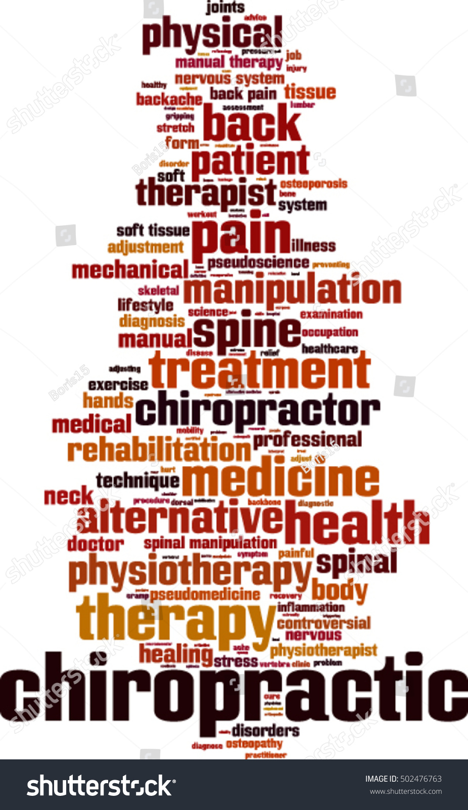 Chiropractic Word Cloud Concept Vector Illustration Stock Vector ...