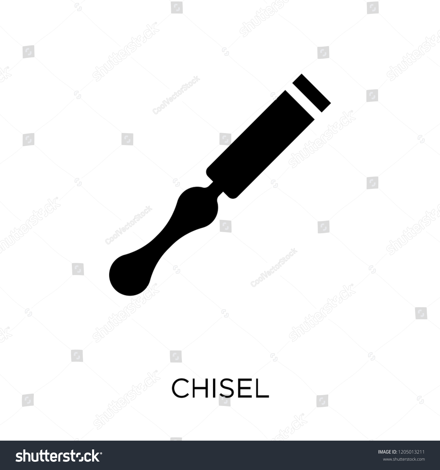 Chisel Icon Chisel Symbol Design Construction Stock Vector (Royalty ...