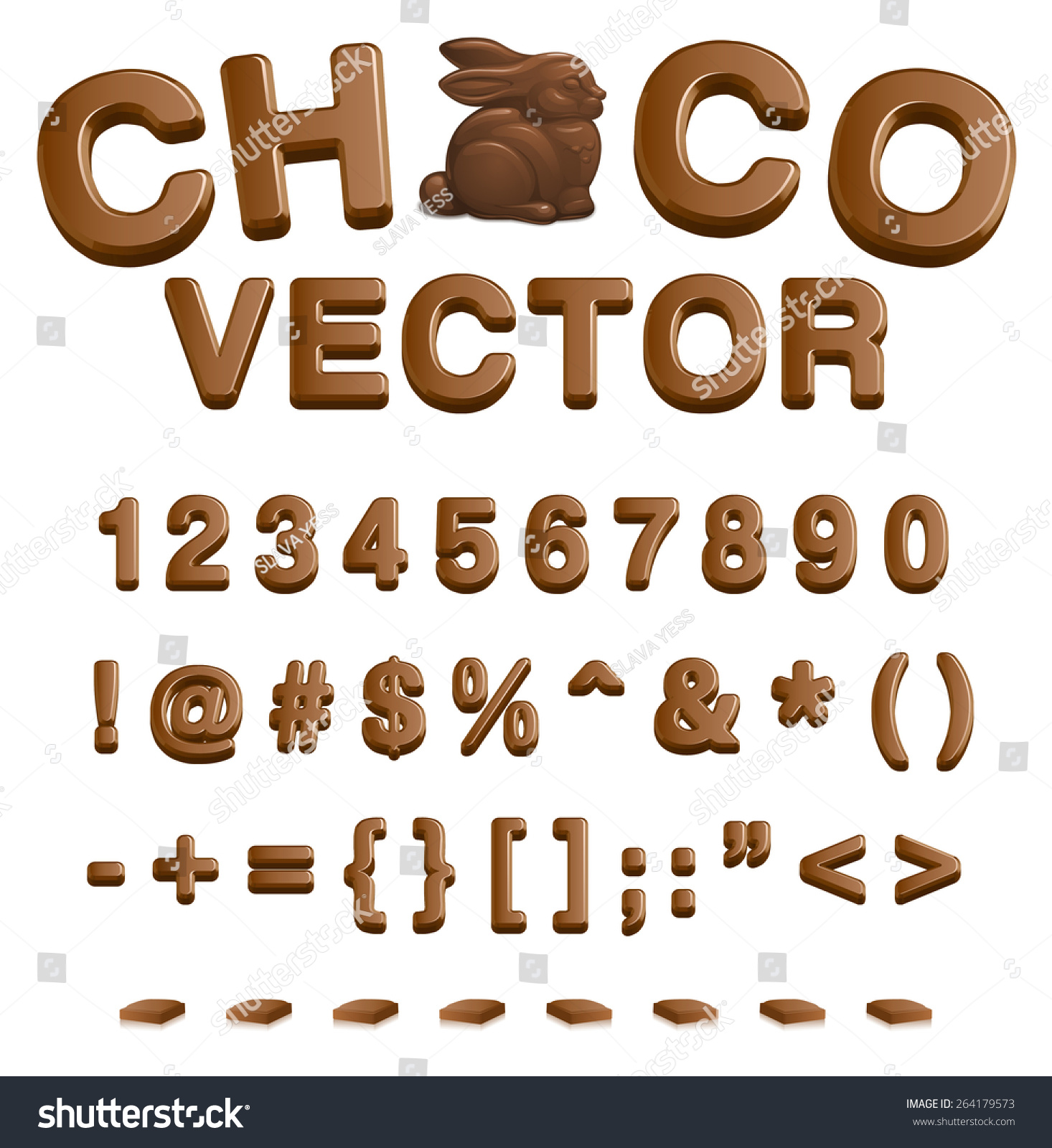 Choco Vector Abc Numbers Symbols Part: เวกเตอร์สต็อก (ปลอดค่าลิขสิทธิ์ ...