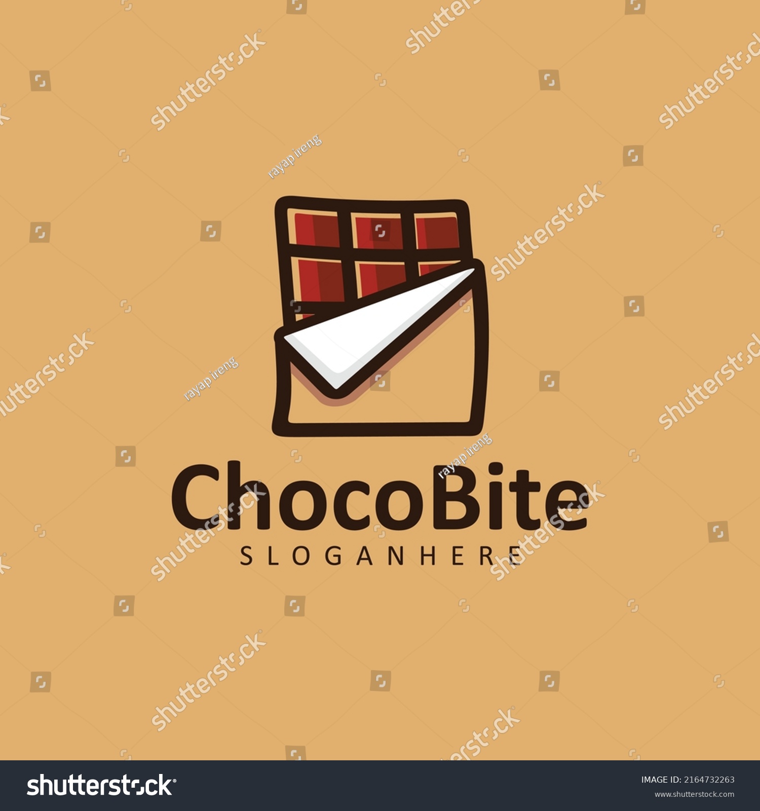 Chocobit Square Chocolate Logo Vector Flat Stock Vector (Royalty Free ...