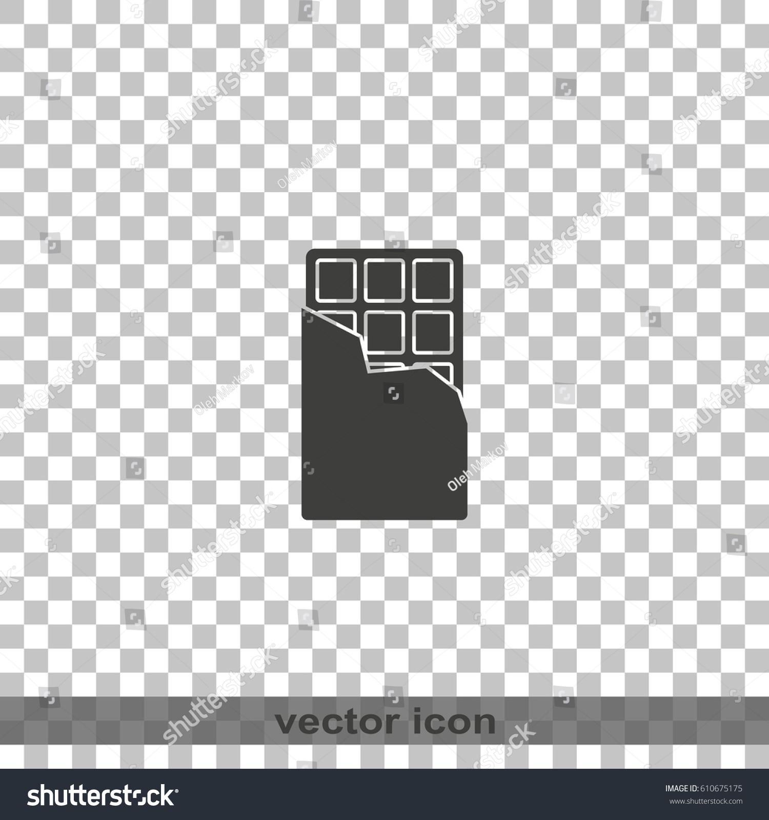 Chocolate Bar Icon Stock Vector (Royalty Free) 610675175