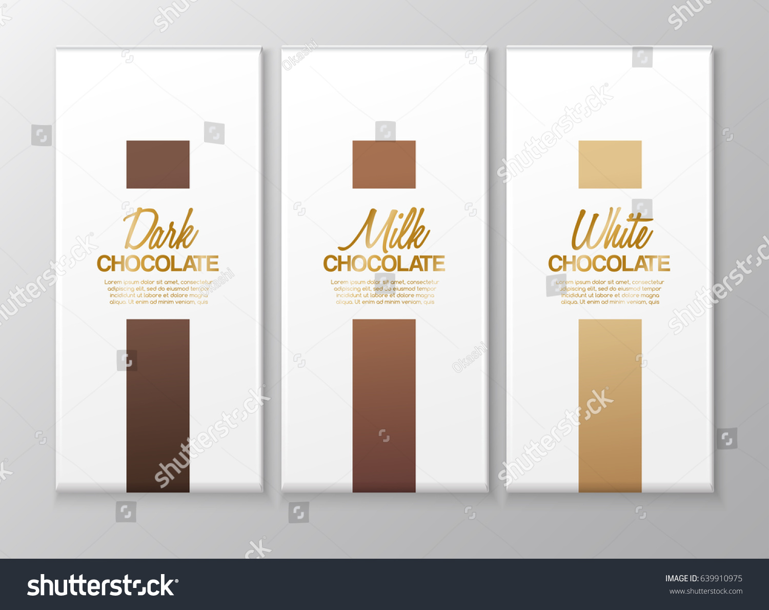 Chocolate Bar Packaging Template Vector Illustration Stock Vector ...
