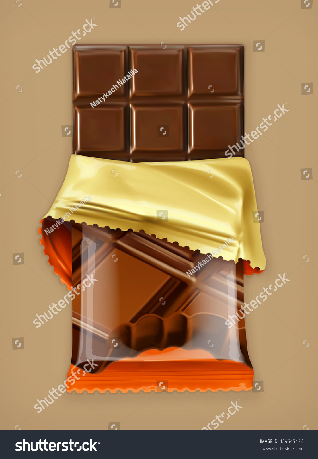 Chocolate Bar Vector Object Stock Vector (Royalty Free) 429645436 ...