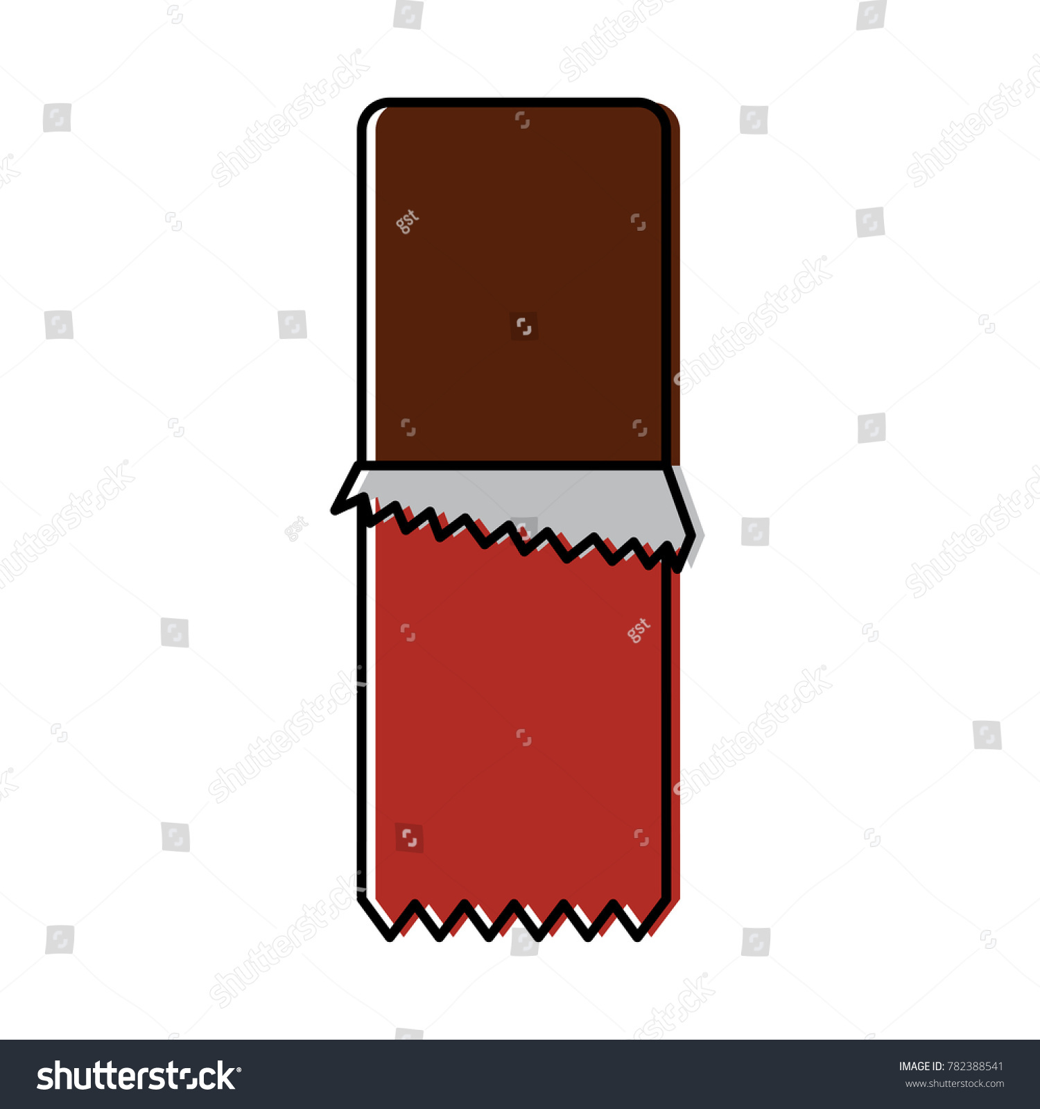 Chocolate Bar Wrapper Icon Image Stock Vector (Royalty Free) 782388541 ...