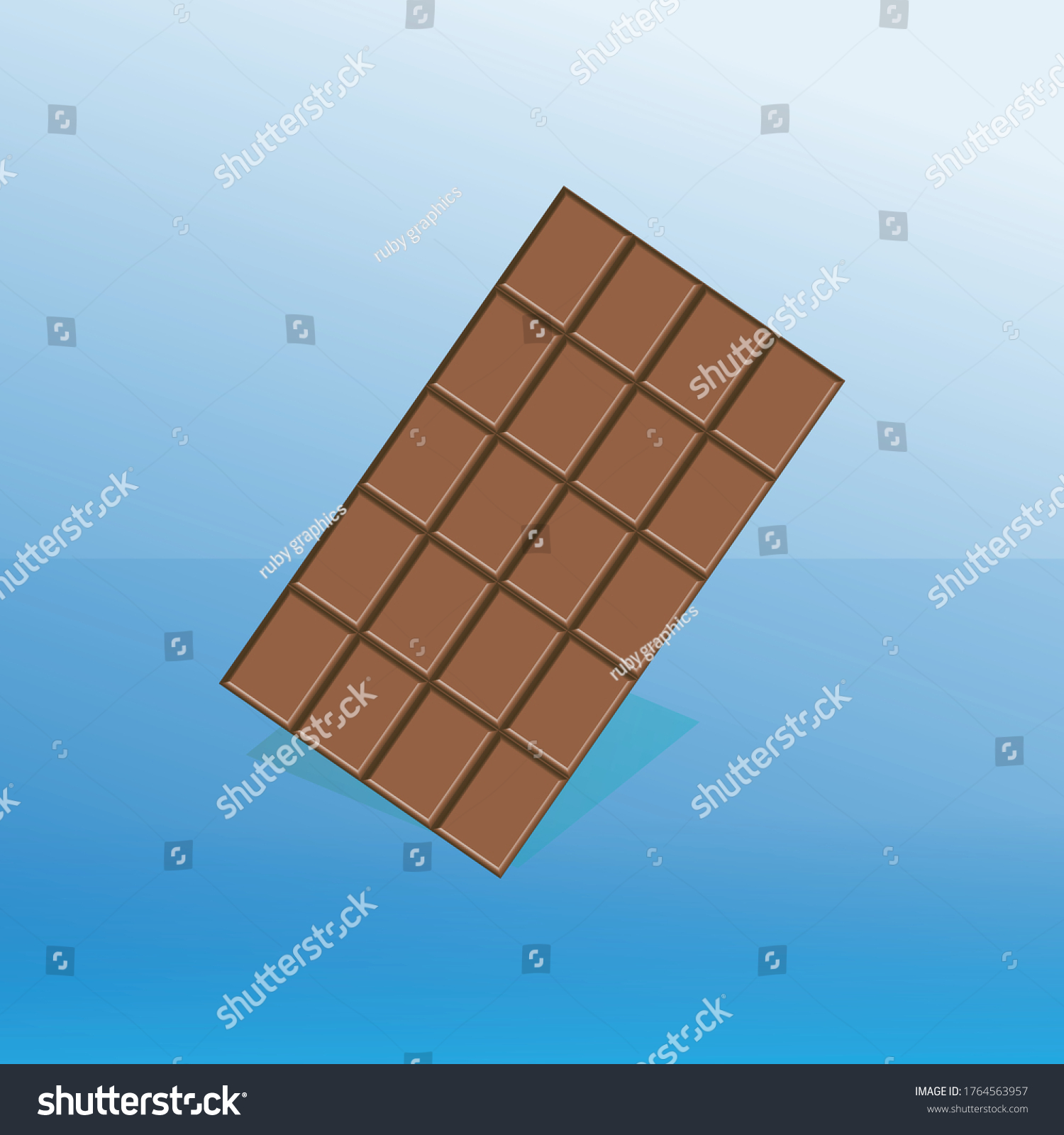 Chocolate Bar Without Wrap Vector Stock Vector (Royalty Free) 1764563957