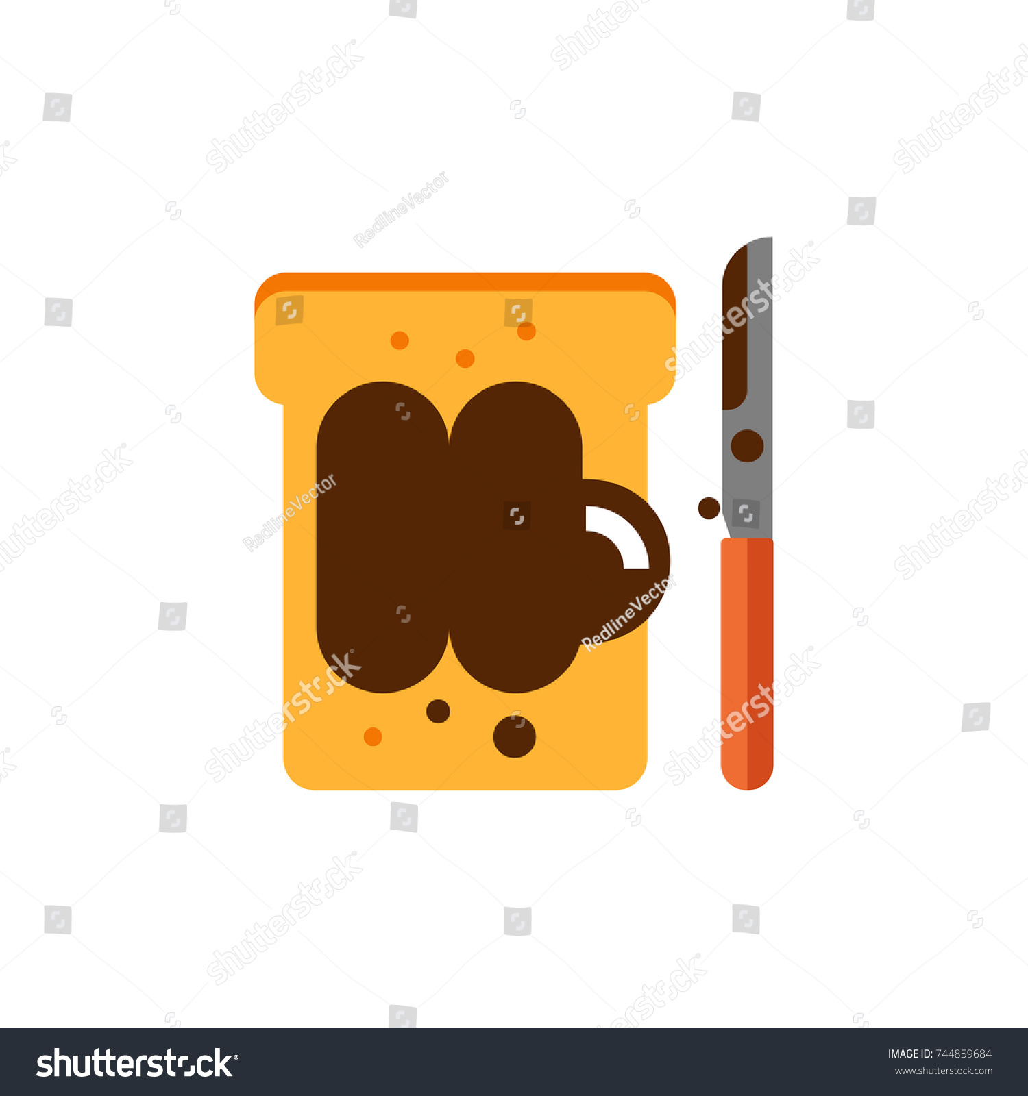 Chocolate Butter Icon Stock Vector (Royalty Free) 744859684