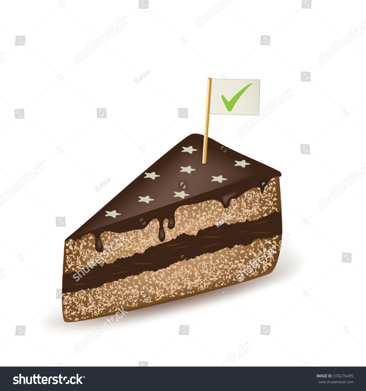 Chocolate Cake Tick Mark Stock Vector (Royalty Free) 376276495 ...