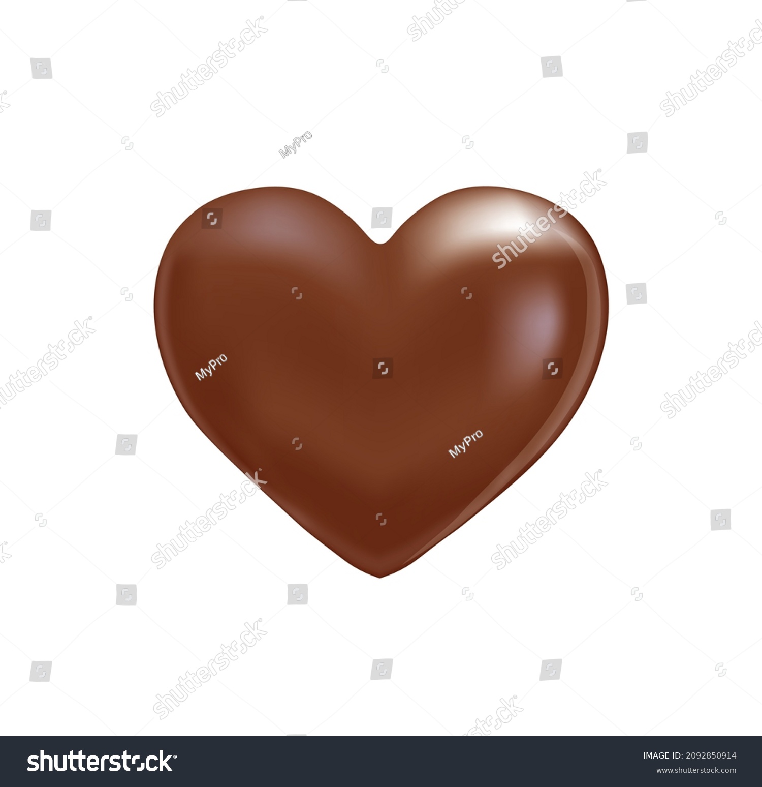 Chocolate Candy Heart Vector Illustration Stock Vector (Royalty Free ...