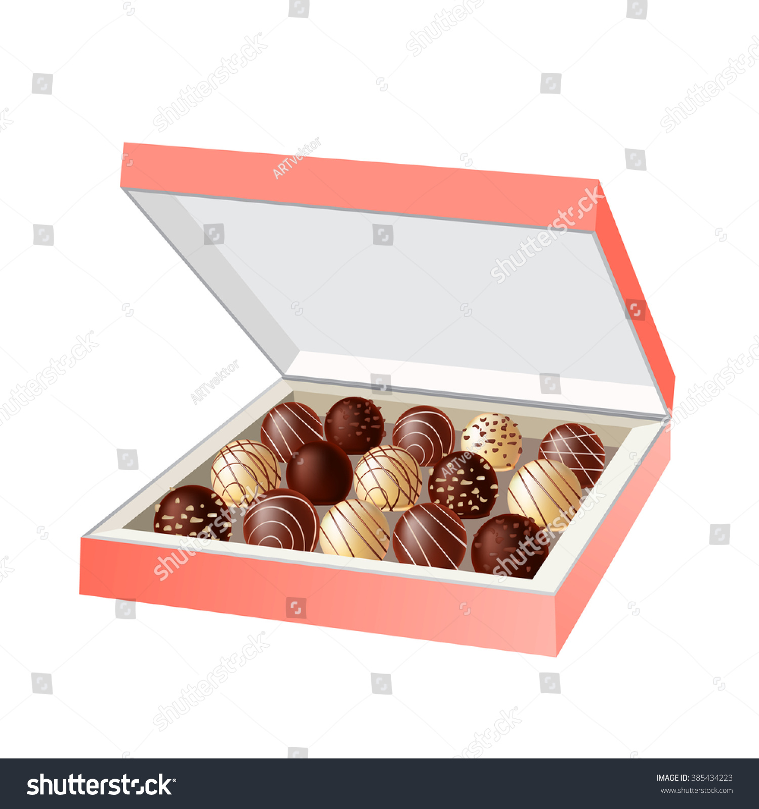 Chocolate Candy Box Stock Vector (Royalty Free) 385434223 | Shutterstock
