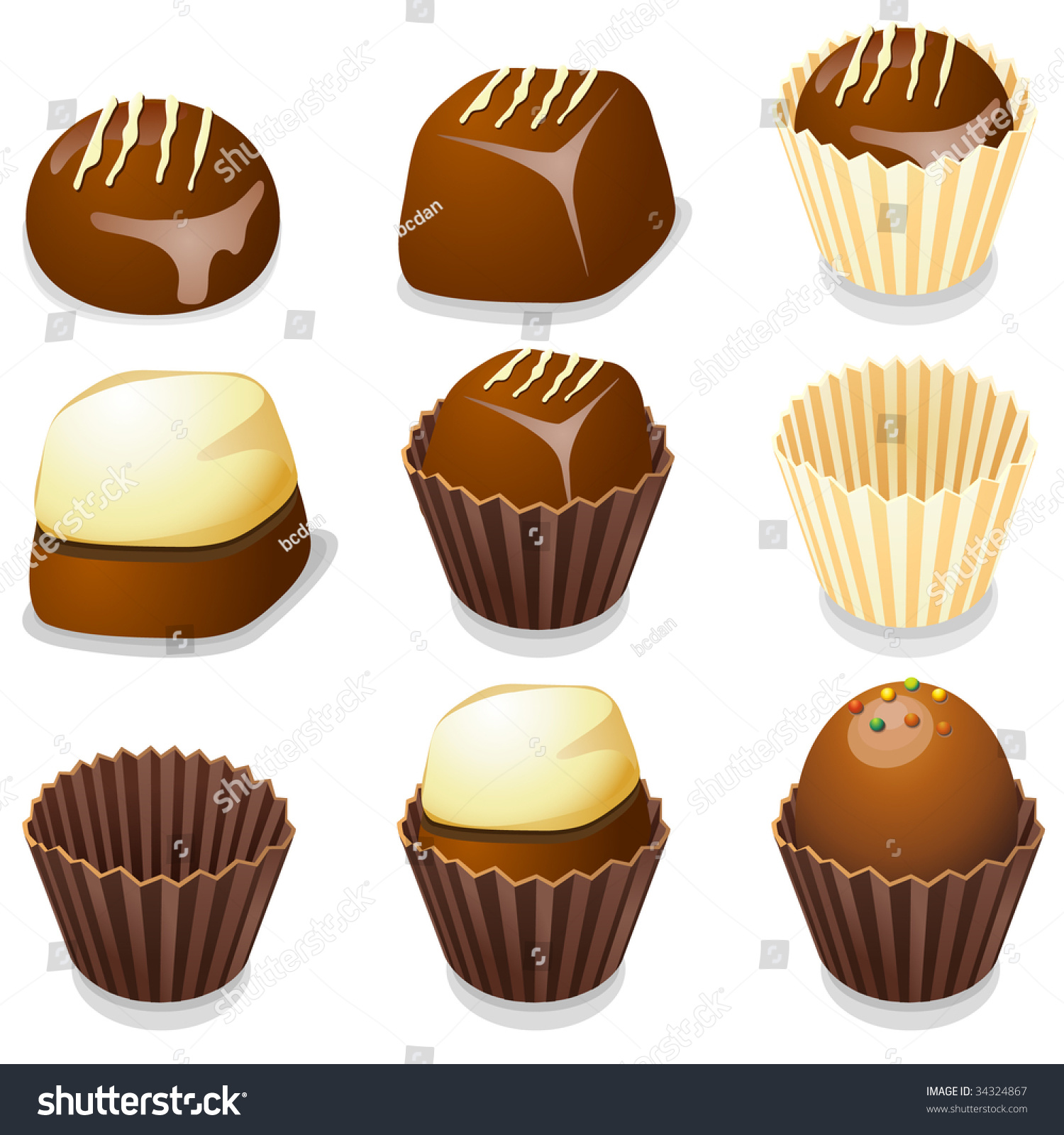 Chocolate Candy Isolated Vector Illustration Stock Vector (Royalty Free ...