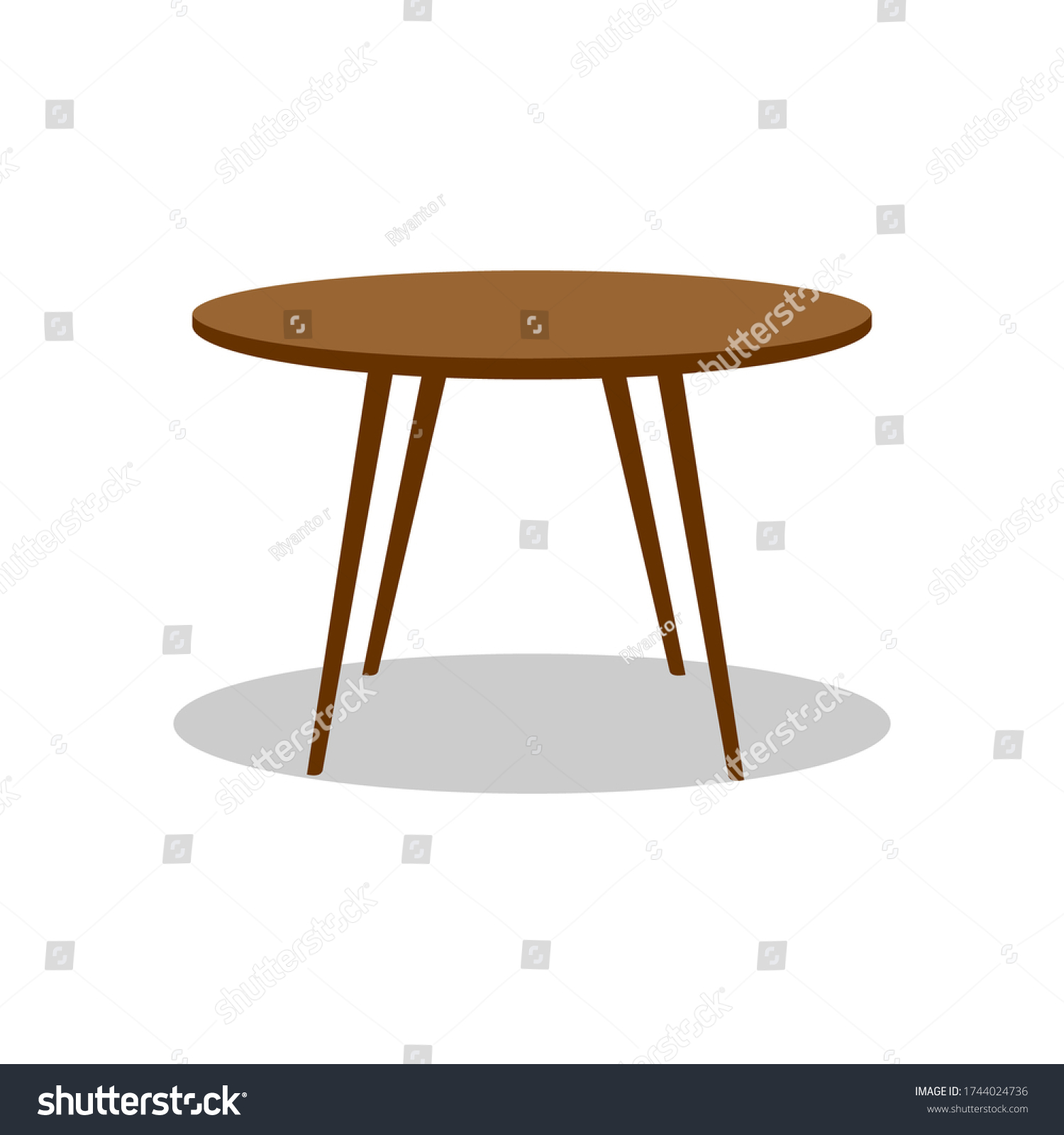 Chocolate Circle Table Transparent Background Stock Vector (Royalty ...